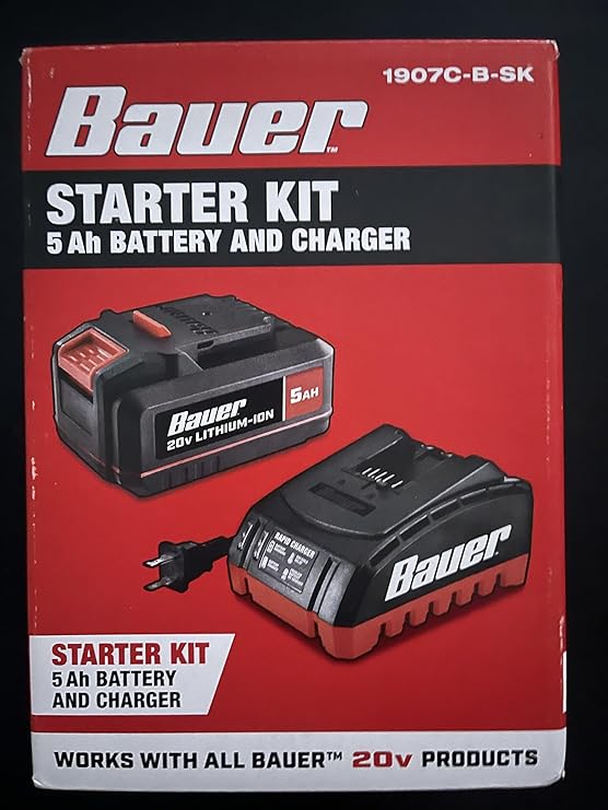 Amazon.com: Bauer 20V 5 Ah Lithium-Ion Battery and Charger Starter Kit ...