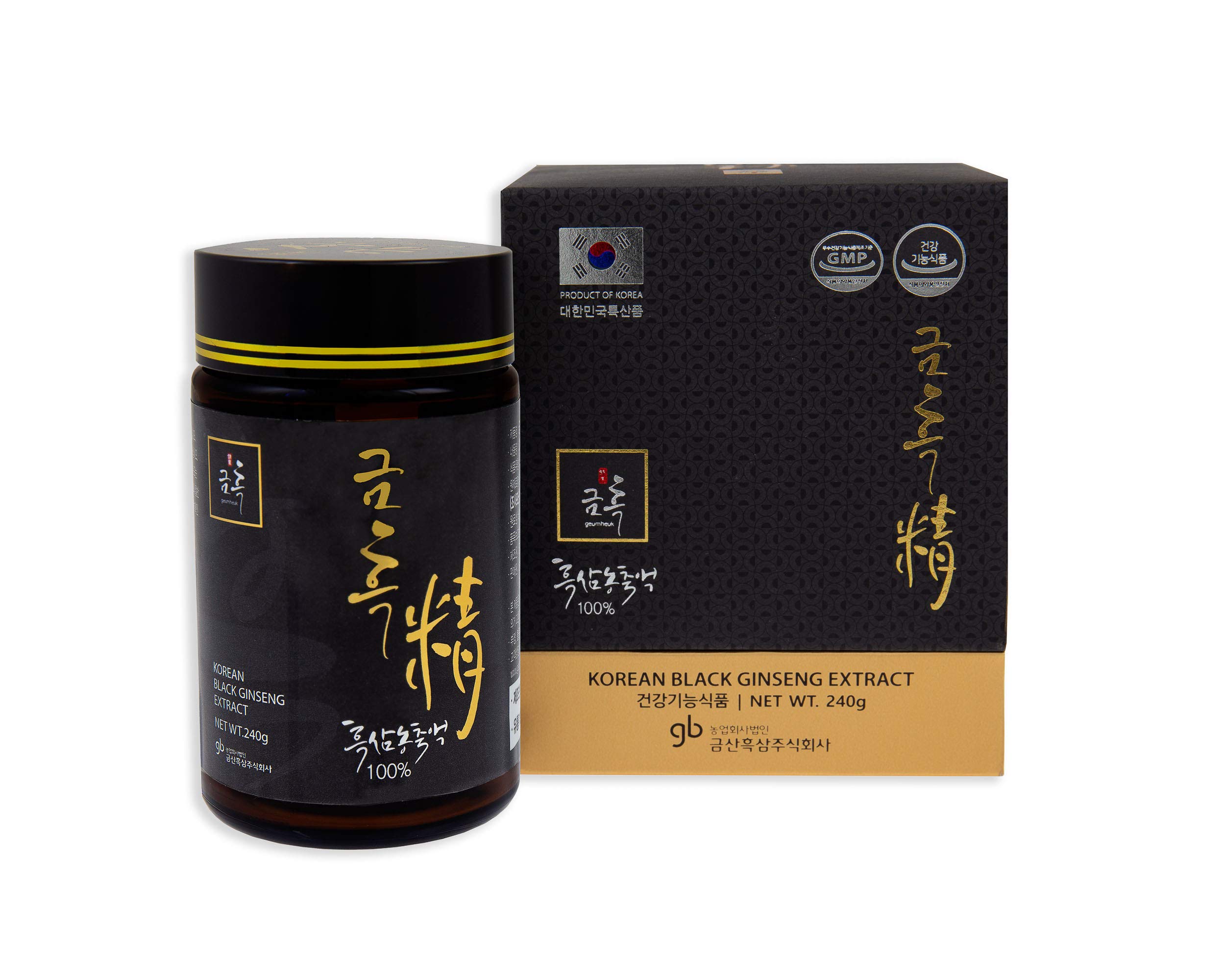 Amazon.com: GeumHeuk Korean Black Ginseng Extract 240g. 100% Black ...
