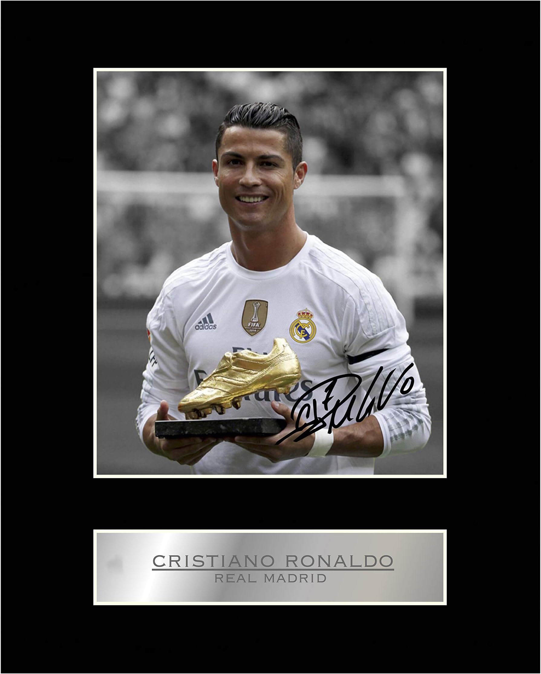 Iconic Pics Cristiano Ronaldo Signed Mounted Photo Display Real Madrid ...
