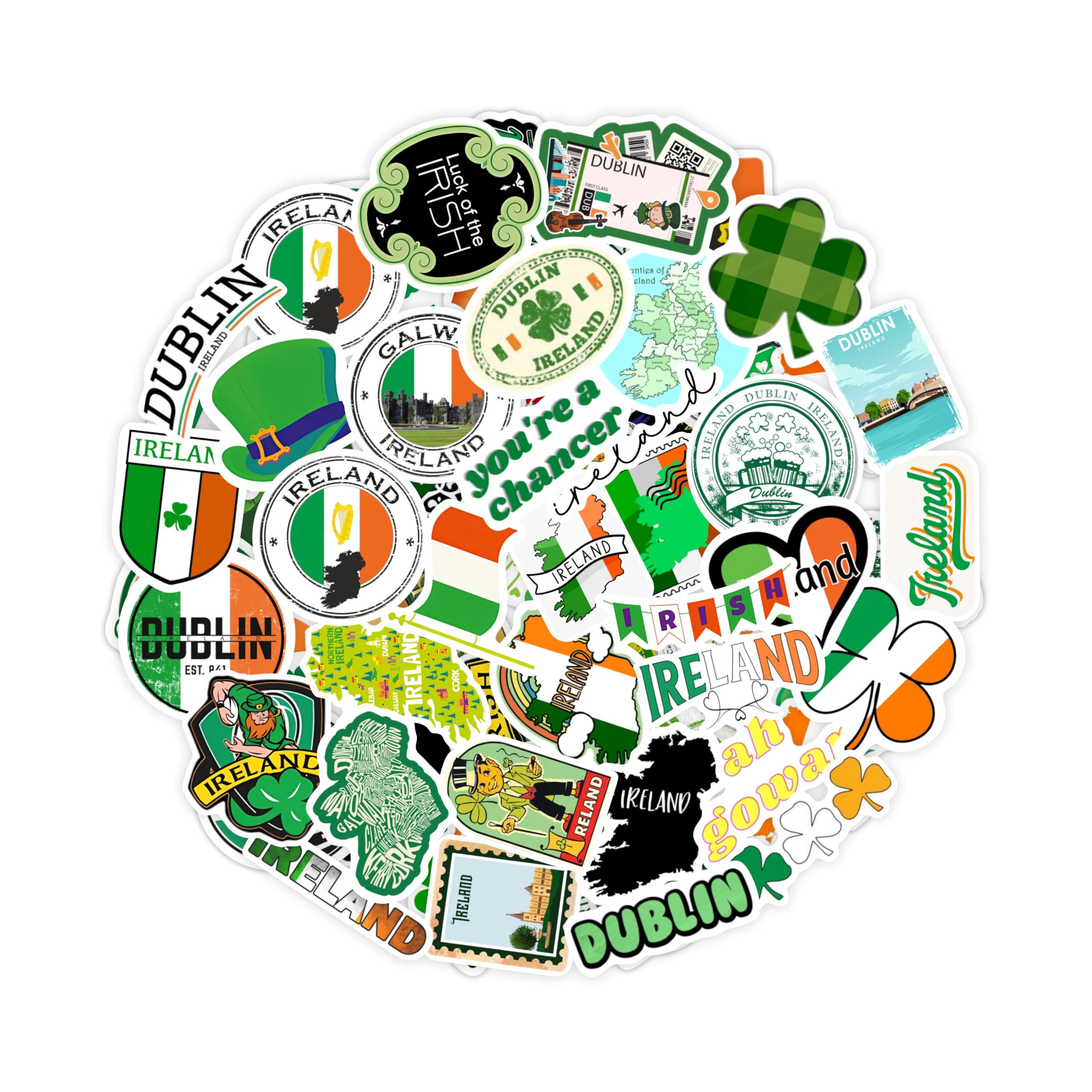 Amazon.com: Ireland Stickers, Irish Stickers for Water Bottle and ...