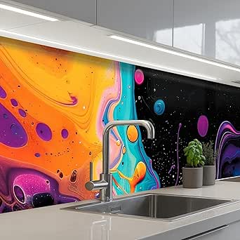 KitchenYeah© Splashback for kitchen 32"x118" / 80x300 cm self-adhesive ...