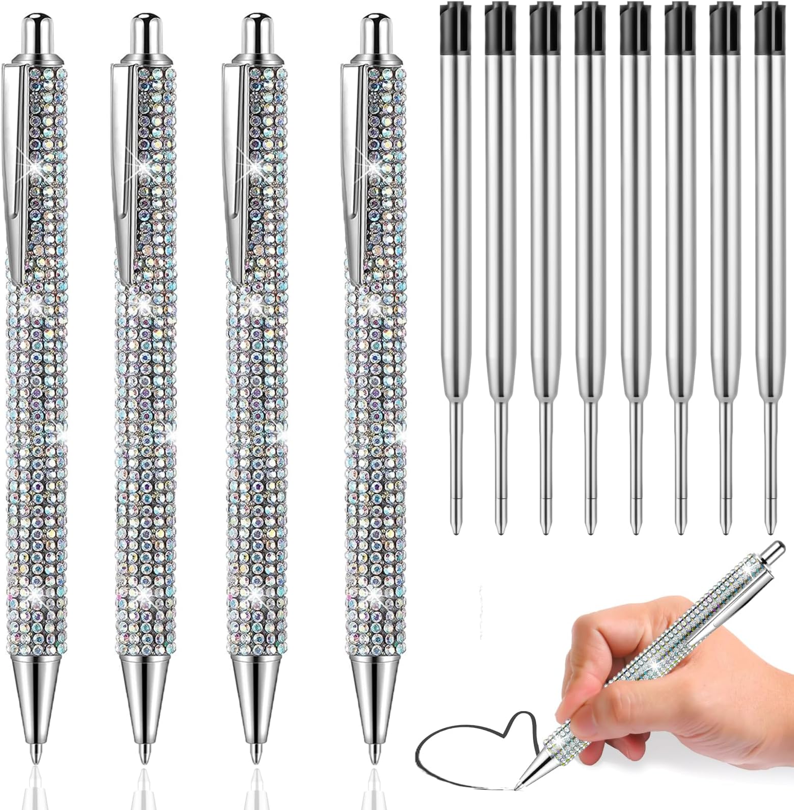 Amazon.com : Jeyiour 6 Pcs Bling Pen Cute Diamond Pens Wedding ...