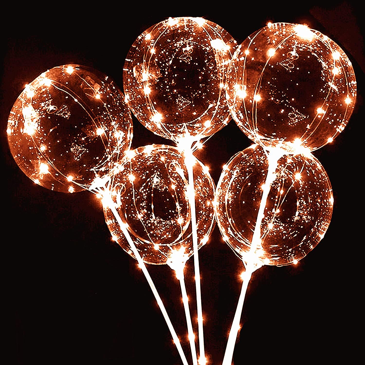 Paquete de 10 globos LED Bobo con palo y bomba, globos de luz LED ...