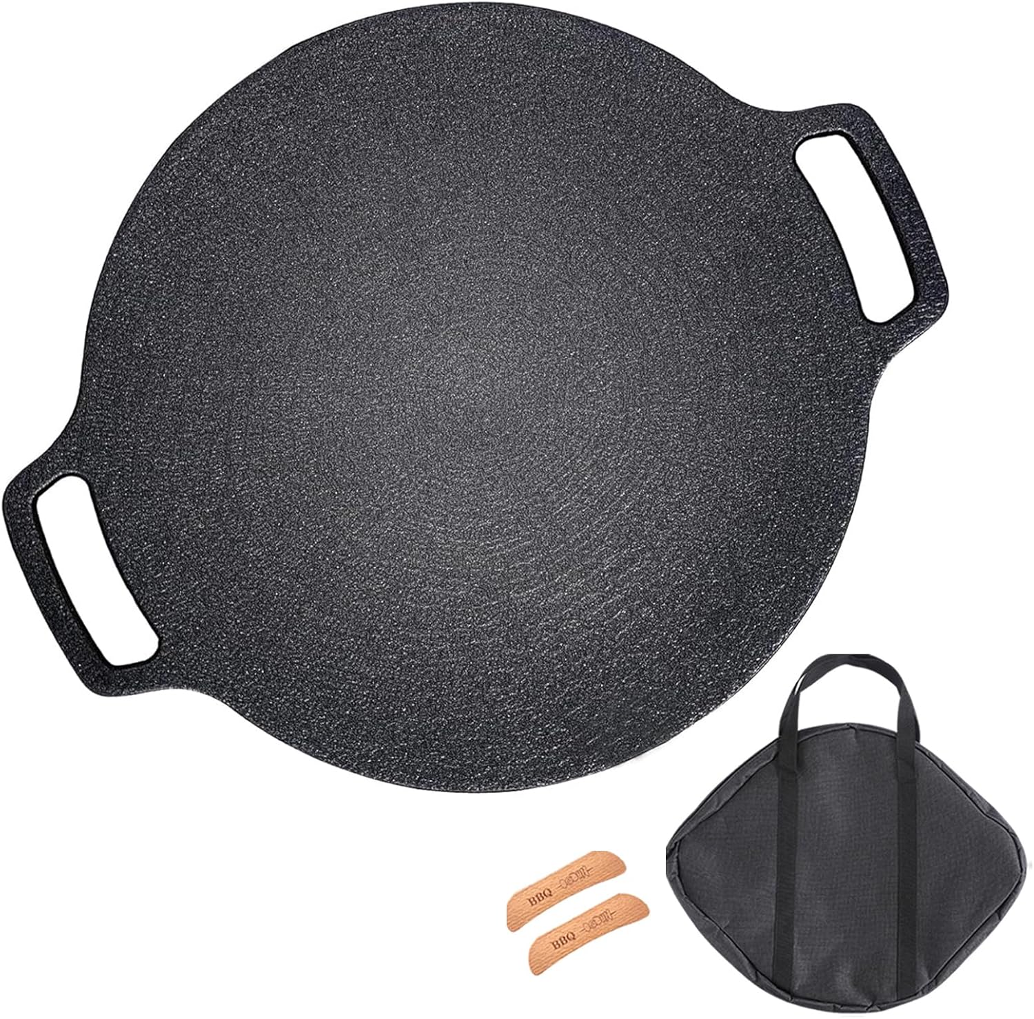 Amazon.co.jp: KOKOBI マルチグリドル 鉄板 正規品 直径34cm IH焚き火 直火 取っ手カバー付き 軽量 ご家庭内用/アウトドア用 専用収納袋 アウトドアグリドルパン お ...