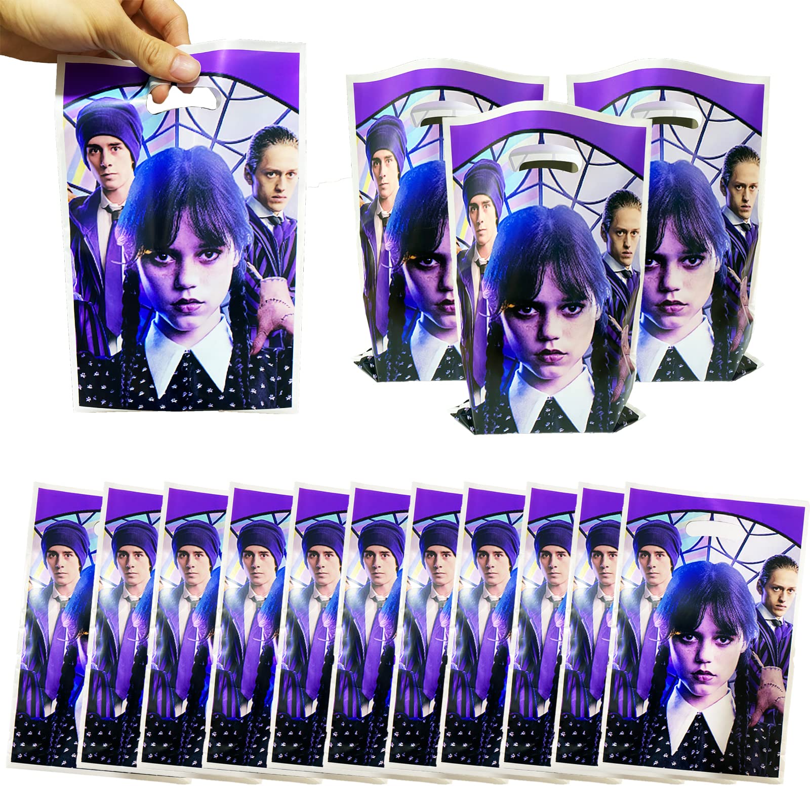 30pcs Wednesday Addams Party Favor Gift Bags Candy Bags Goodie Bags ...