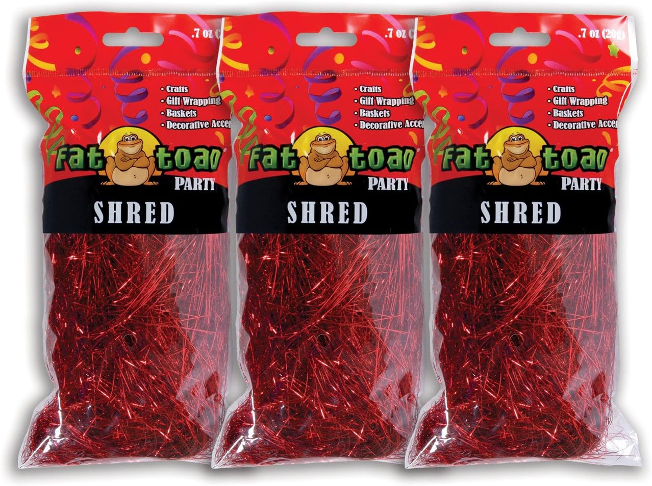 Amazon.com: Red Fine Shred for Gift Wrapping & Basket Filling, 0.7 ...