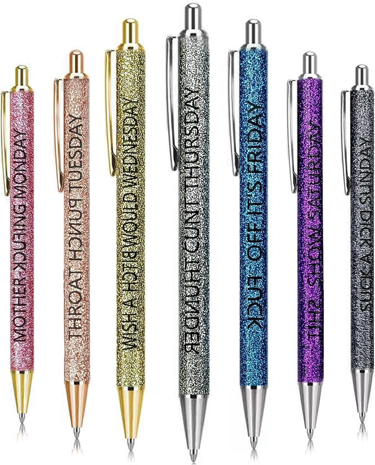Amazon.com : Tkdrmoe Swear Word Daily Pen Set 7pcs Funny Pens for ...