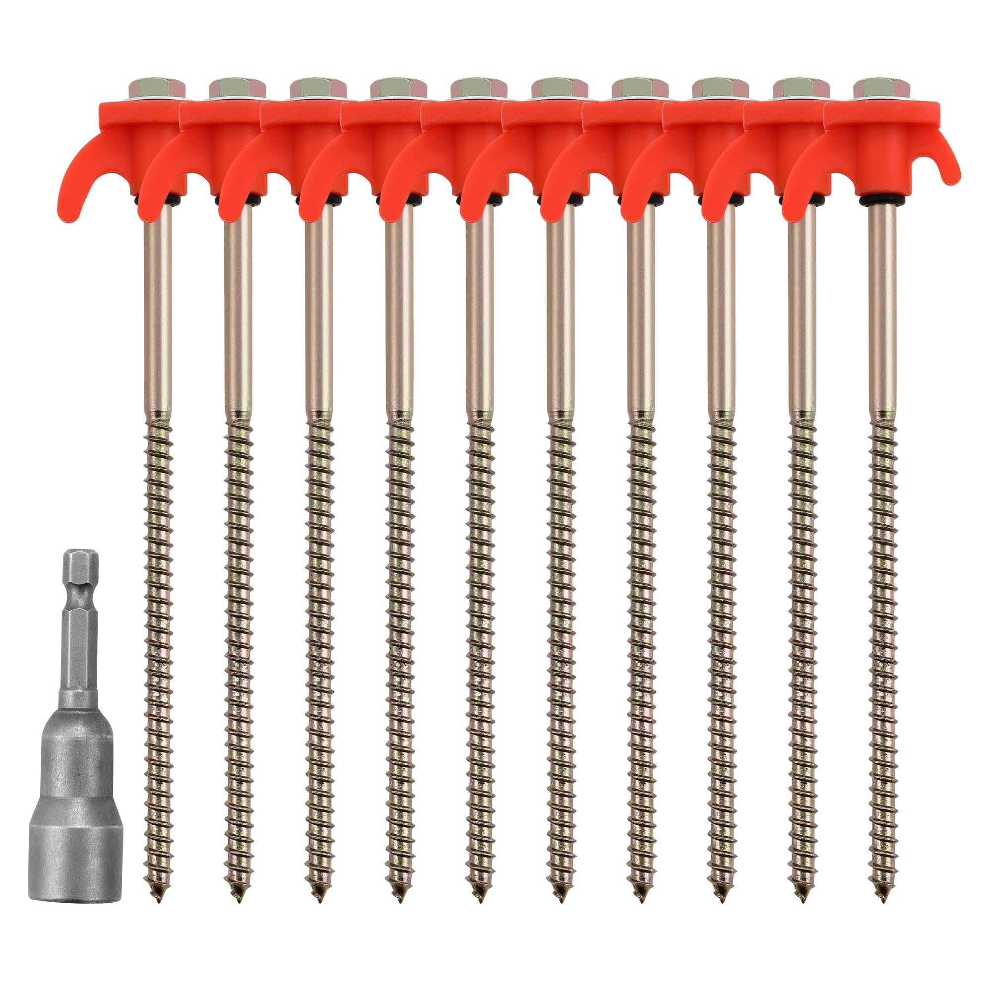 10 pezzi Picchetti per tenda,Picchetti tenda in metallo per esterni ...