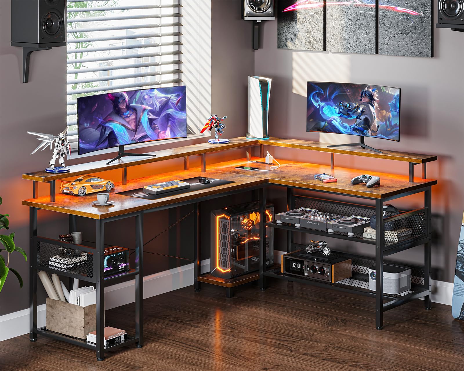 Snapklik.com : ODK 66 L Shaped Gaming Desk