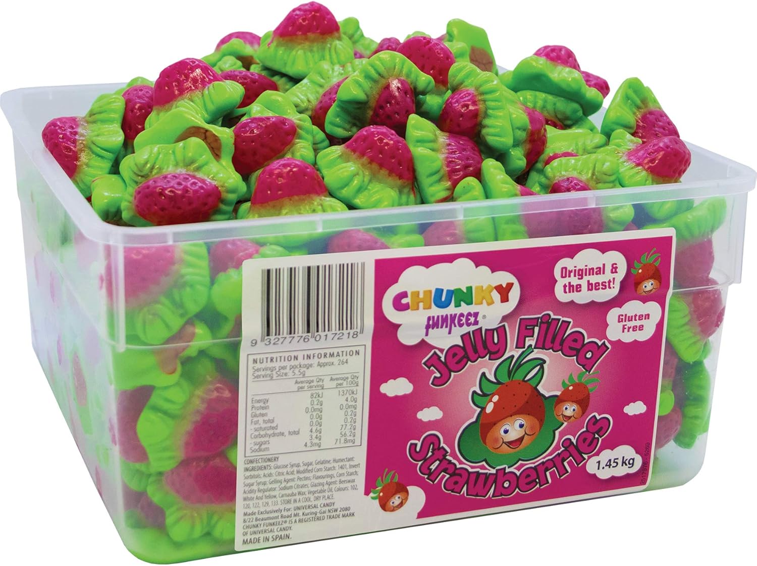 Chunky Funkeez Jelly Filled Strawberries, 1.45 kg : Amazon.com.au: Grocery