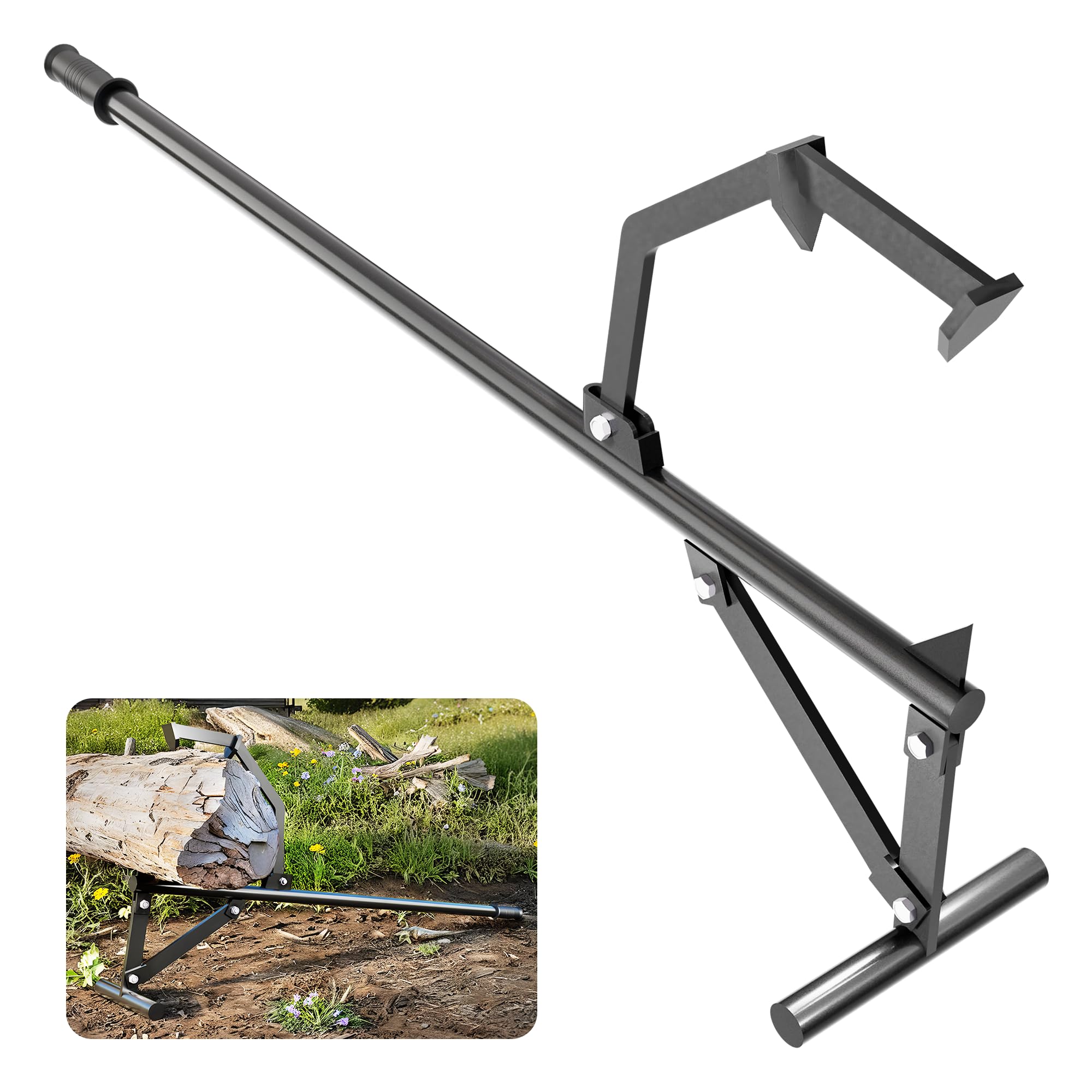 Amazon.com: Idzo Log Lifter 51.5" Wood Handle - Heavy-Duty Steel Cant ...