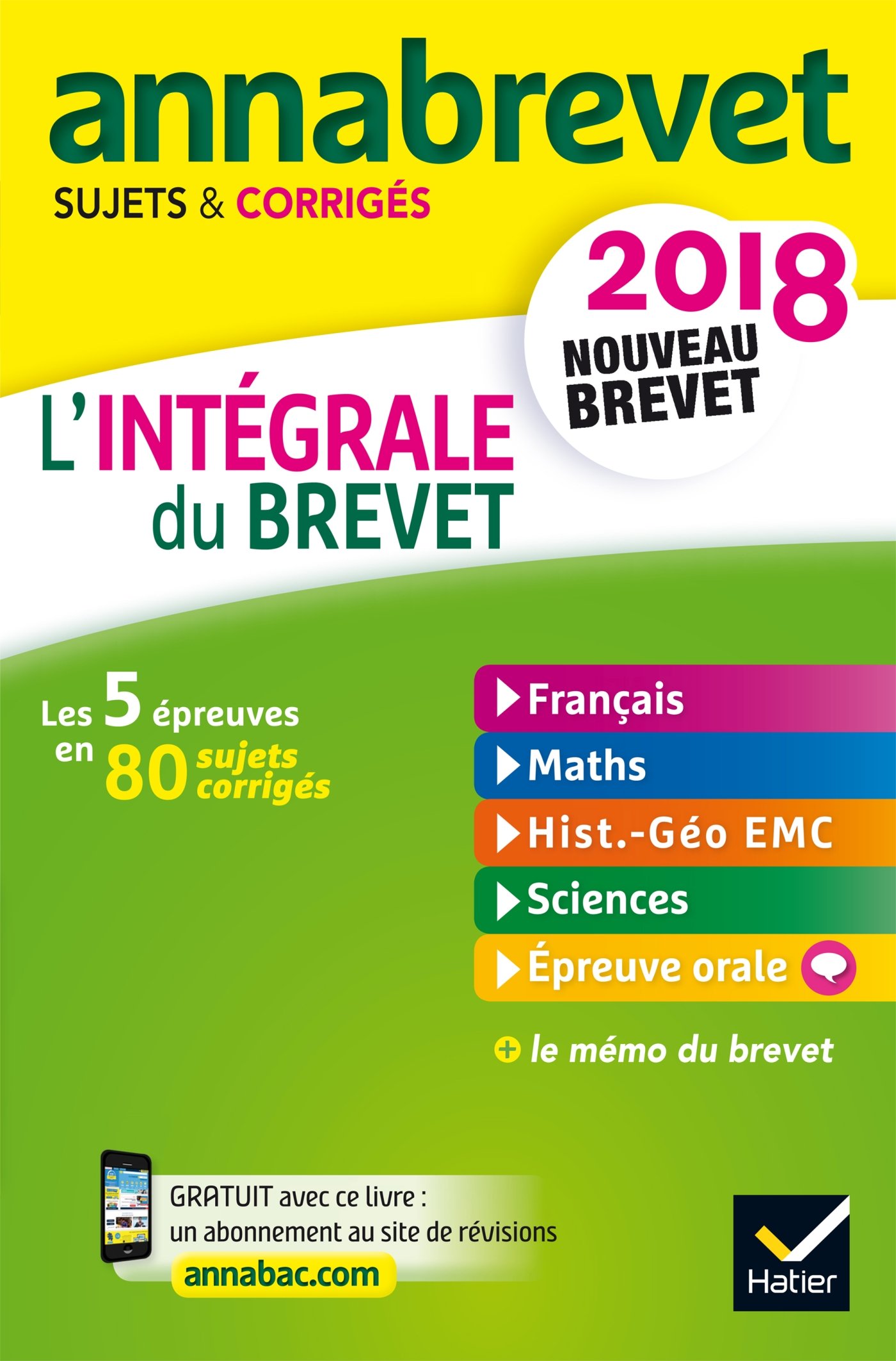 Buy Annales Annabrevet 2018 L'intégrale du nouveau brevet 3e: les cinq ...
