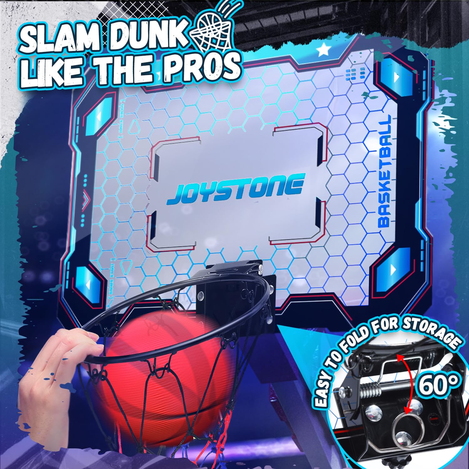 Snapklik.com : Joystone Mini Basketball Hoop Indoor,Hooks On Doors ...