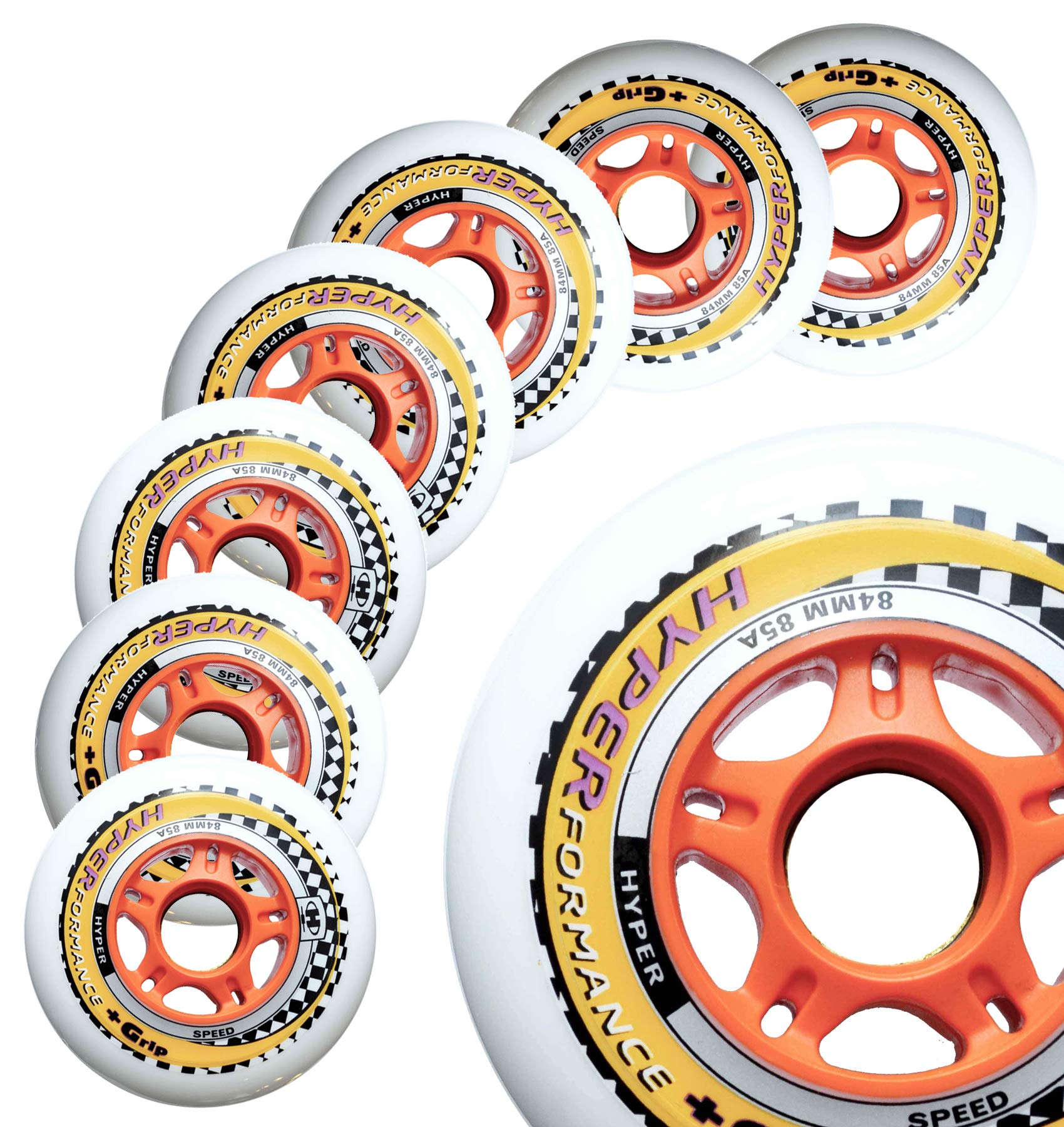 Buy Inline Race Skate Wheels Hyper HYPERFORMANCE+G - 8 Wheels - 85A ...