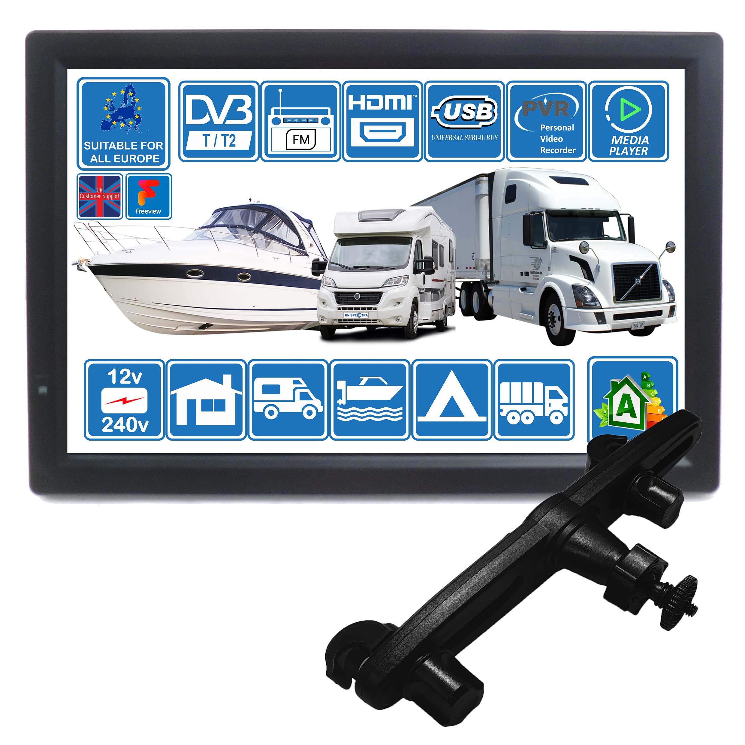 Buy Unispectra MOTORHOME CARAVAN BOAT KITCHEN 14 Inch LED Digital HD TV ...