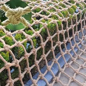 Rope Net for Treehouse Plants Fence Hemp Rope Netting Children Swing ...