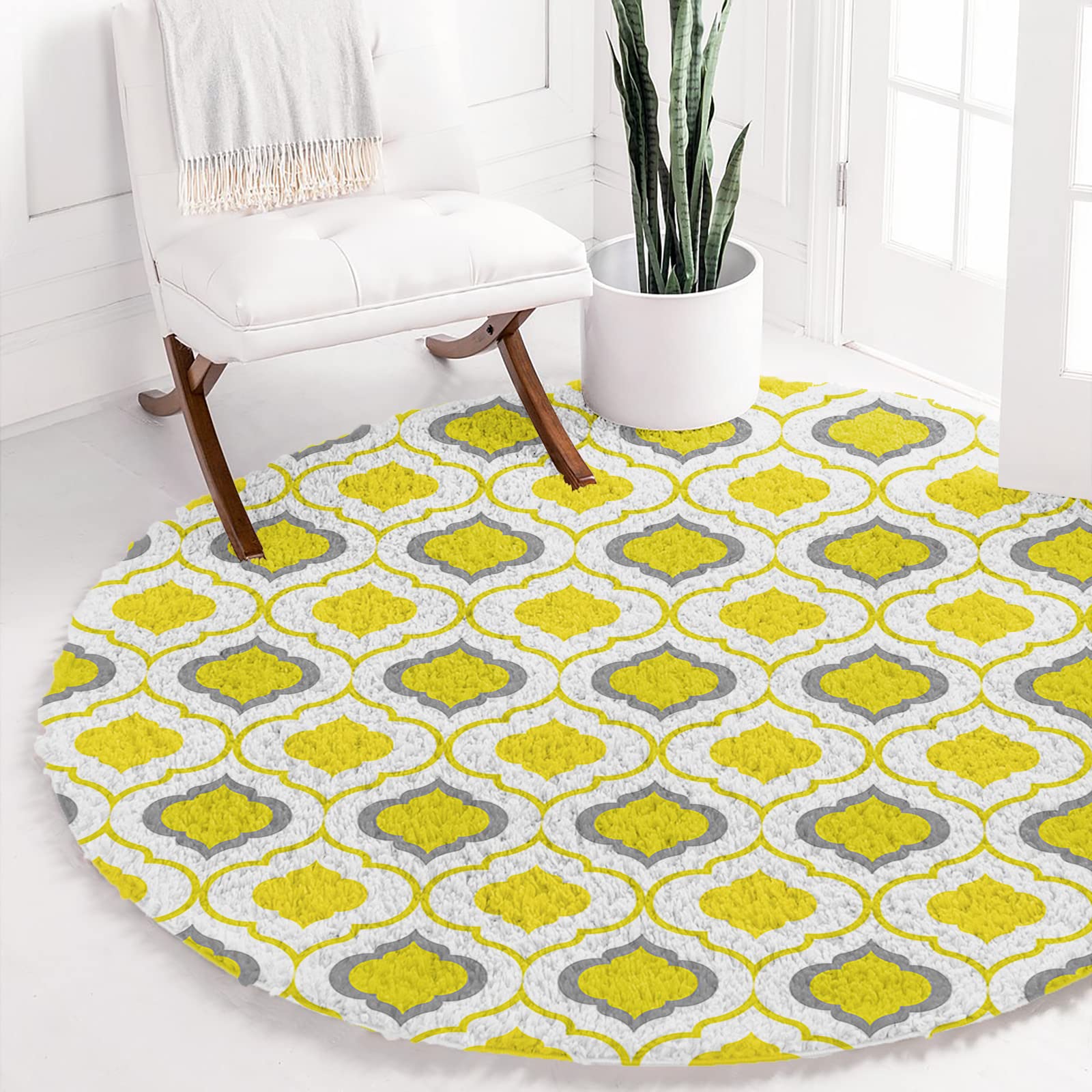 Moroccan Tile Rug Gray