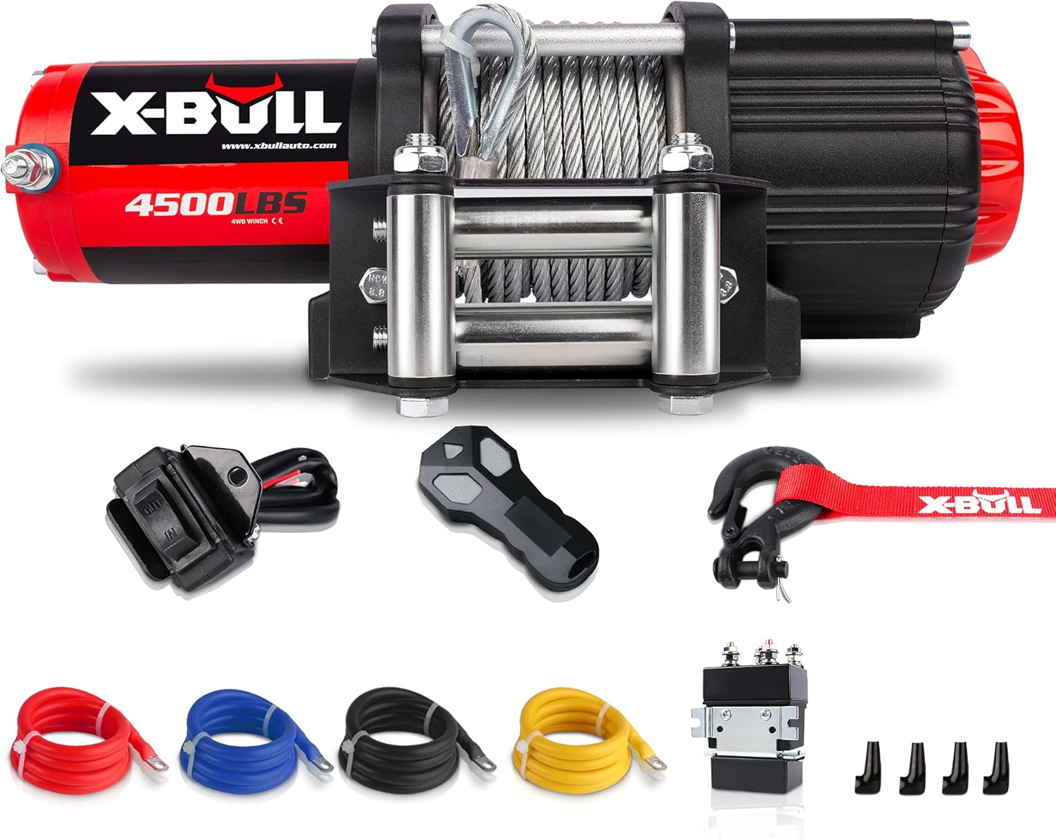 marddpair 4500LB 12V Electric Winch Kits Wireless Winch Kit with 50FT ...