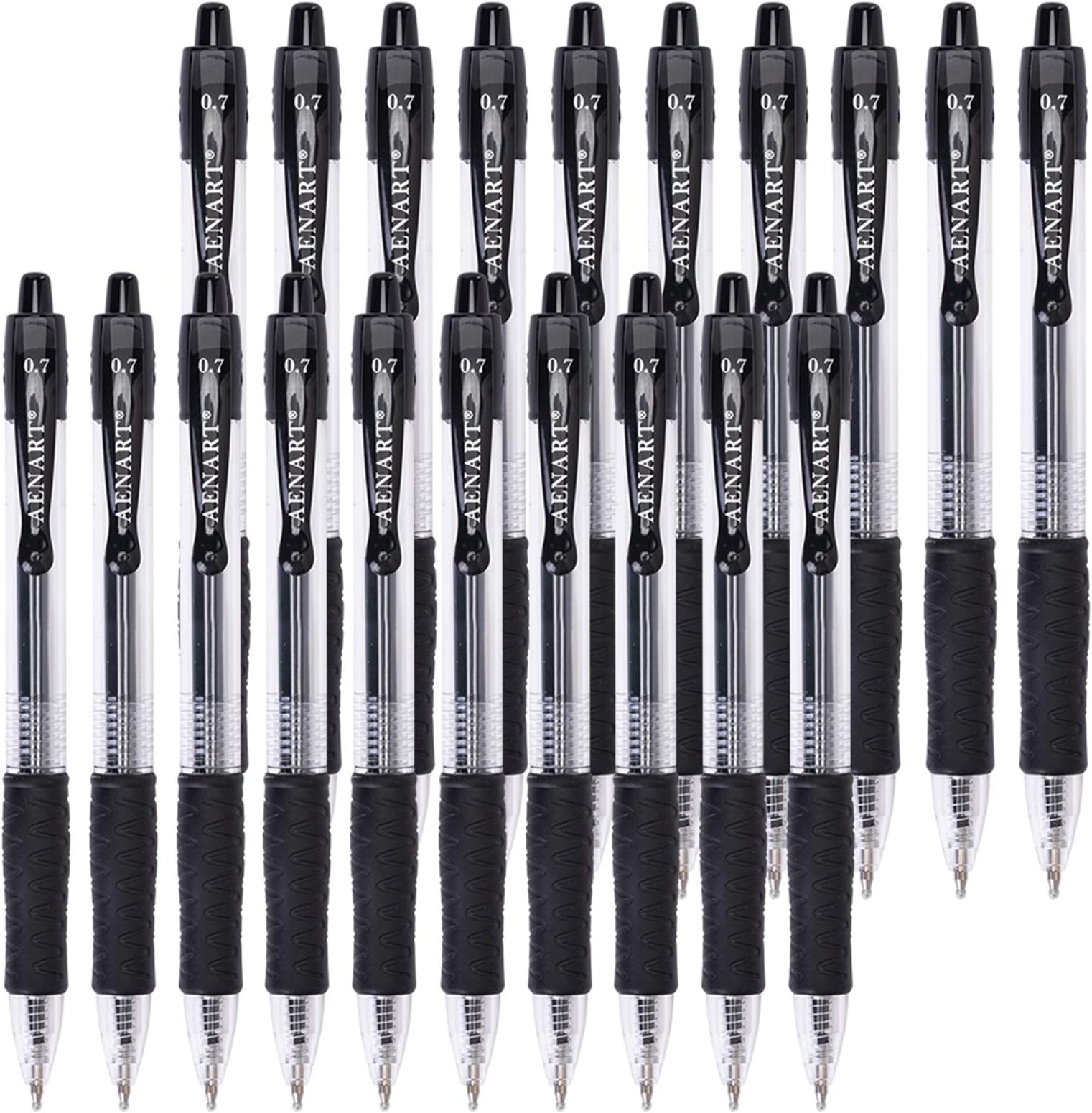 Gel Pens Retractable Fine Point Black Gel Ink Rollerball Pen, Smooth Writing Pens for Office - 0 ...