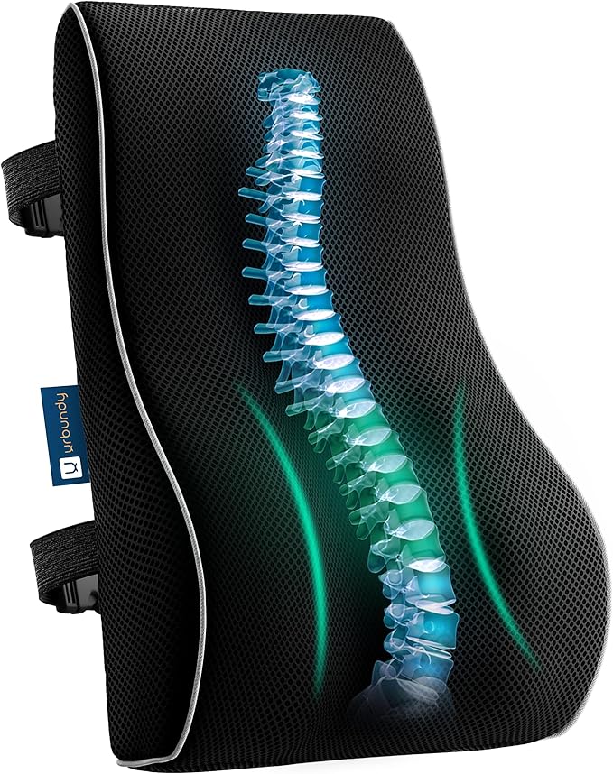 Amazon.com: Lumbar Support Pillow for Office Chair with Strap - Perfect ...