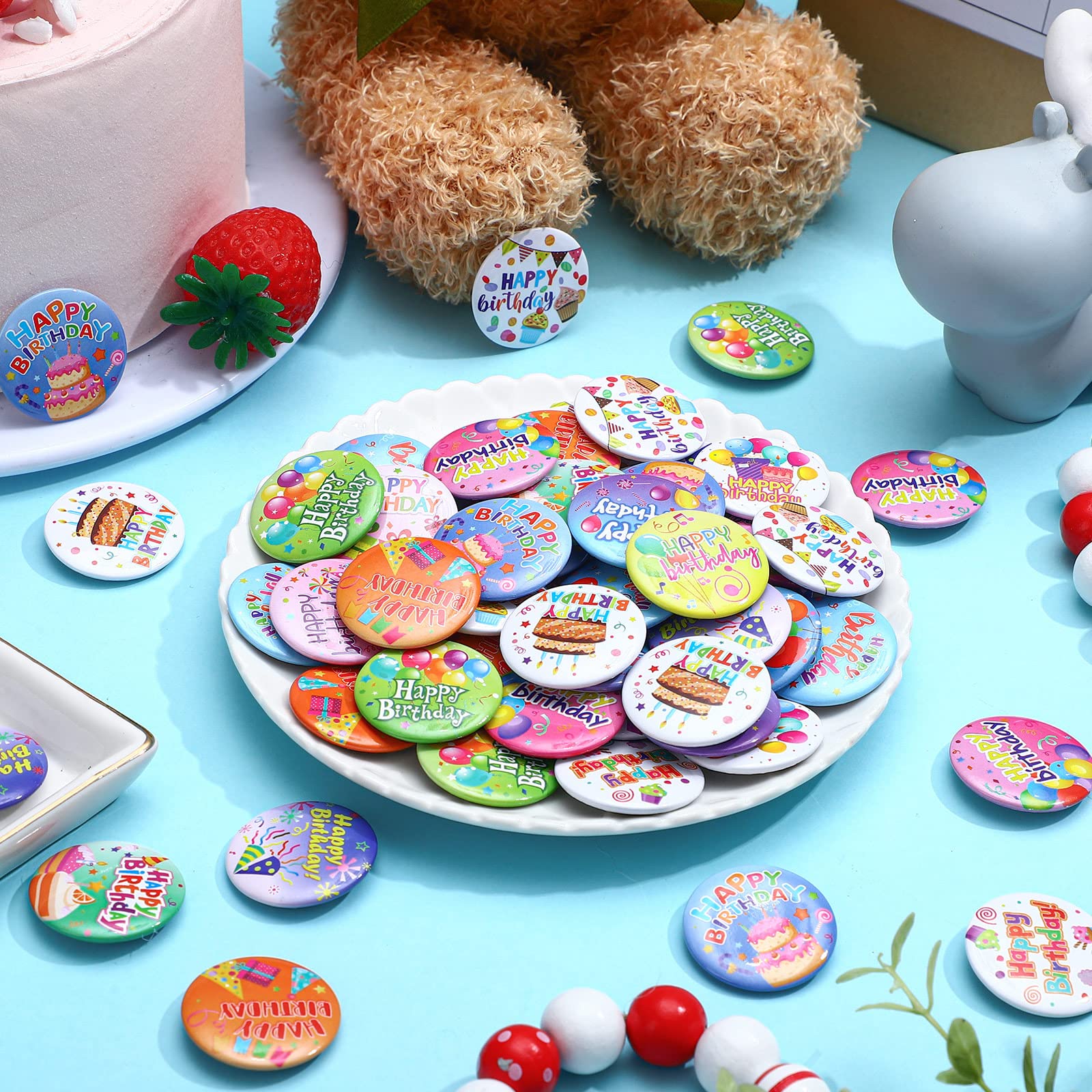 Snapklik.com : Nezyo 120 Pieces Mini Birthday Button Pins Bulk 1.18 ...