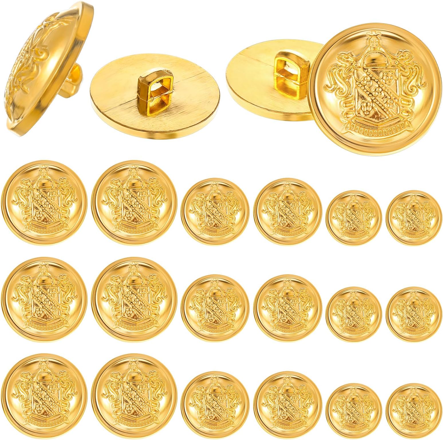 Amazon.com: Ouligay 24Pcs Metal Buttons, Gold Blazer Buttons for Blazer ...