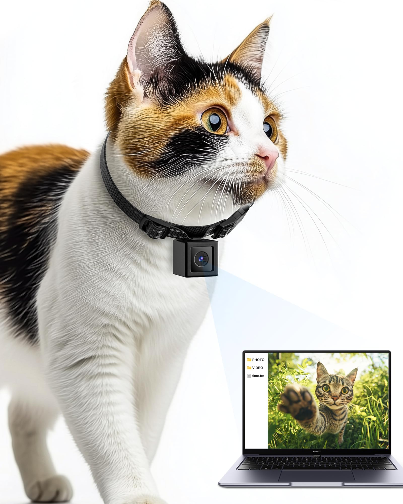Amazon.com: TEFIRE Cat Camera Collar, HD 1080P with Video Record ...