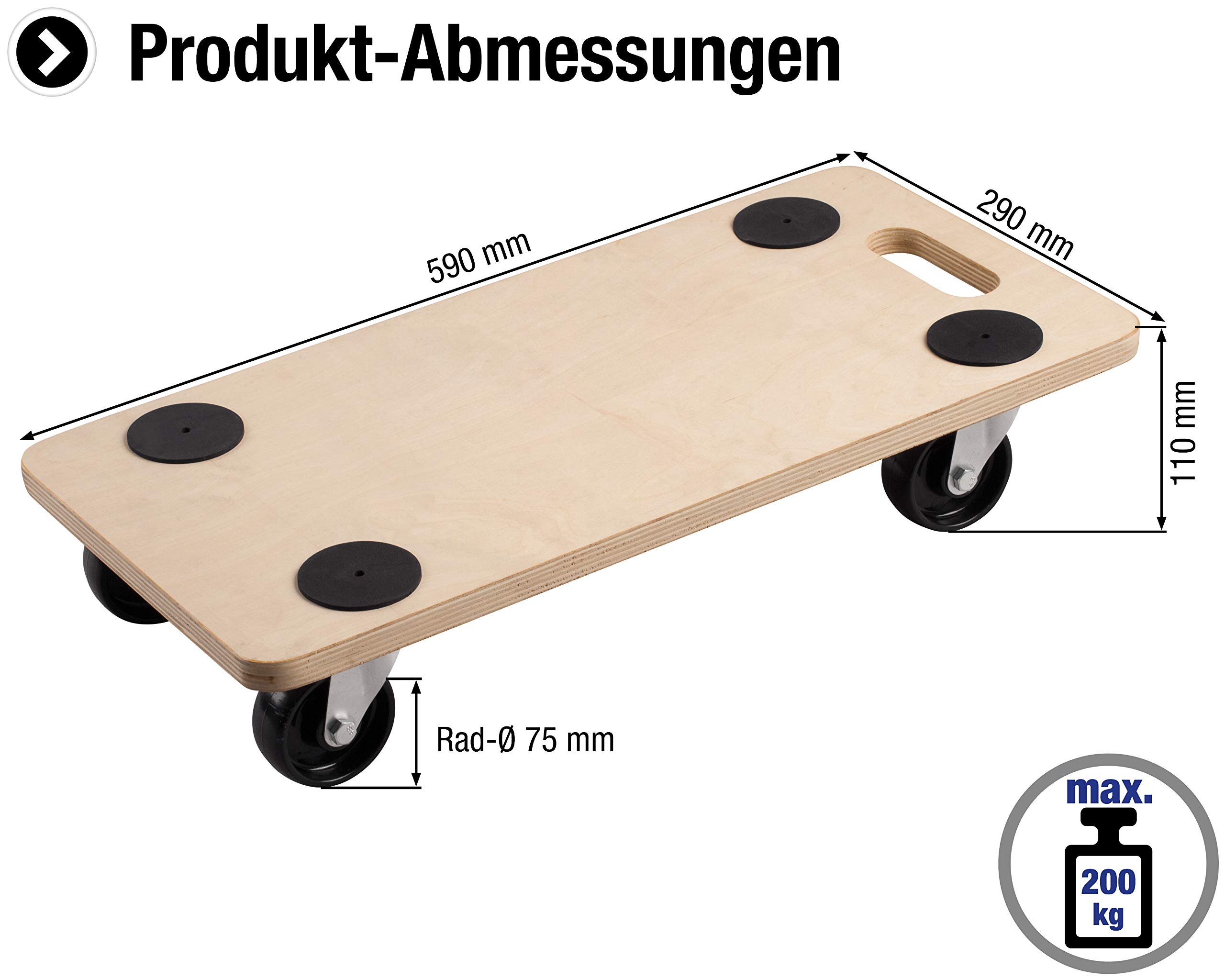 Tabla De Rodillos De Poliuretano Con Ruedas De Madera WIKO Ruedas Para