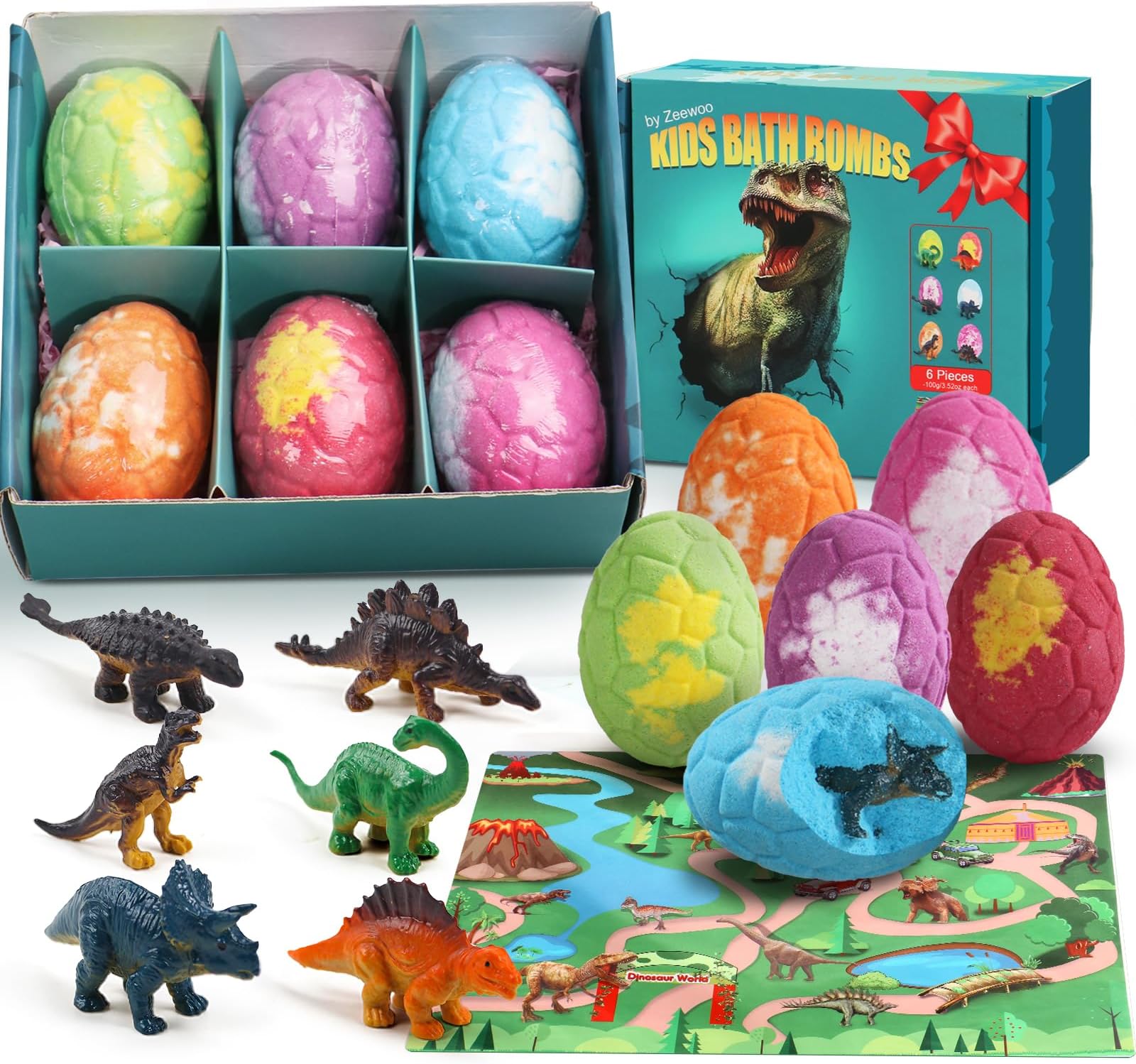 Amazon.com: Bath Bombs for Kids with Toys Inside, 6 Organic Bubble Bath ...