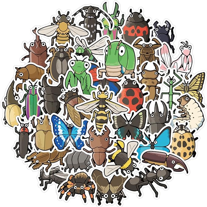 Amazon.com: Realistic Bug Stickers for Kids, 40PCS/Pack Aesthetic ...
