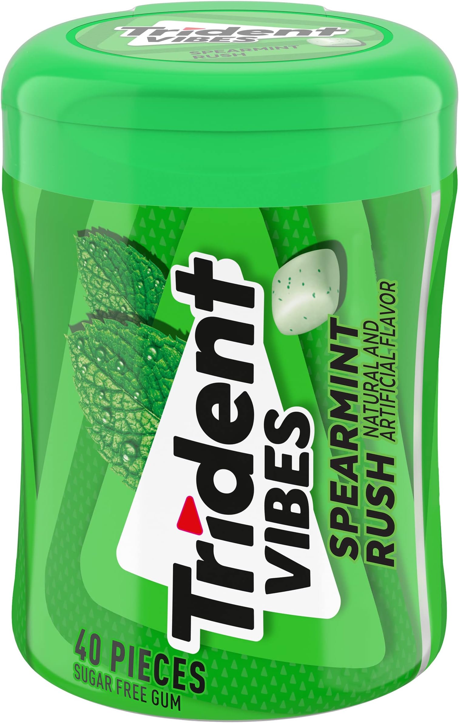 Amazon.com : Trident Unwrapped Spearmint Sugar Free Gum, 4 Bottles of ...