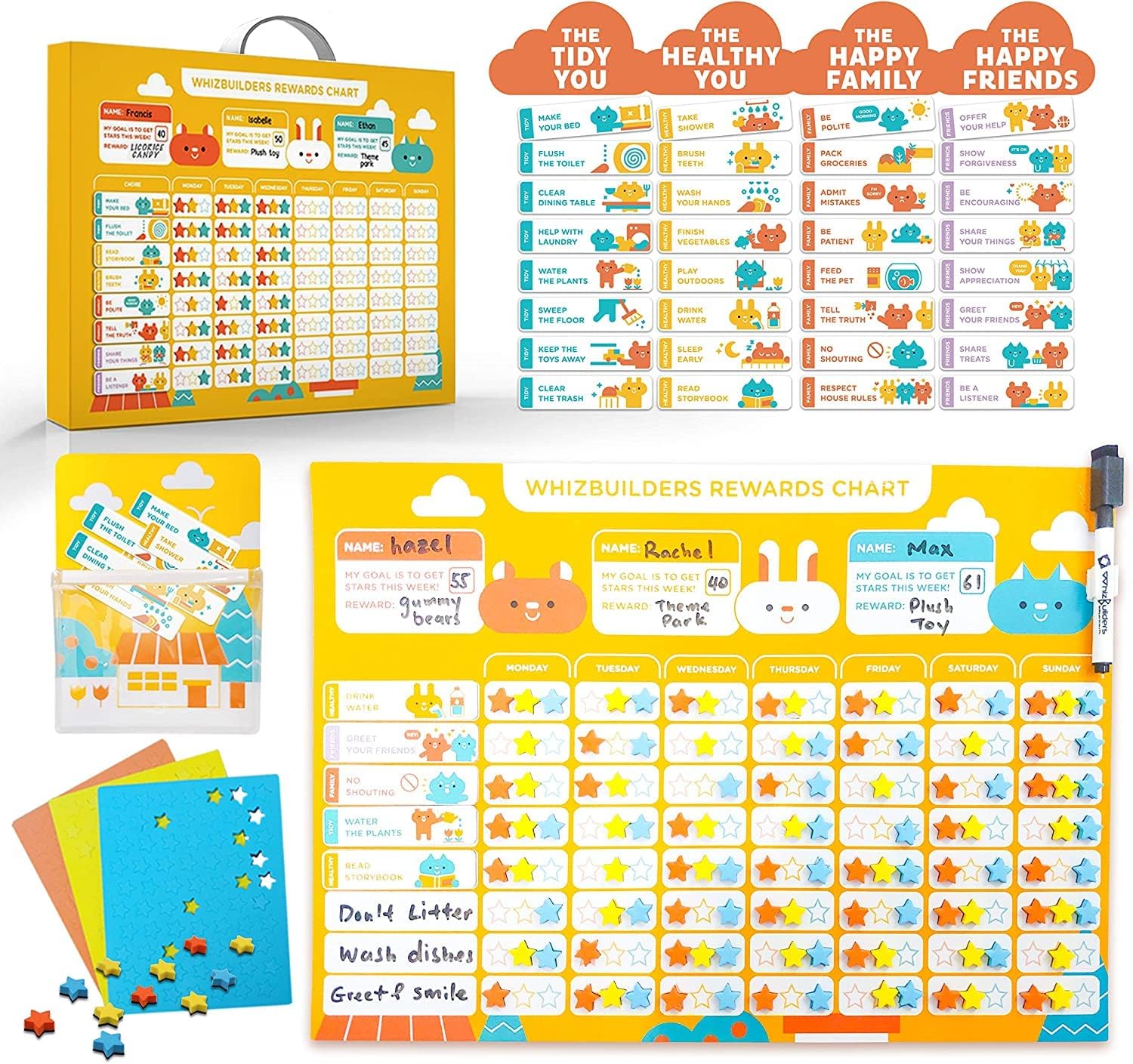 Amazon.com : Kids Chore Chart for Kids Multiple Kids, Reward Chart for ...