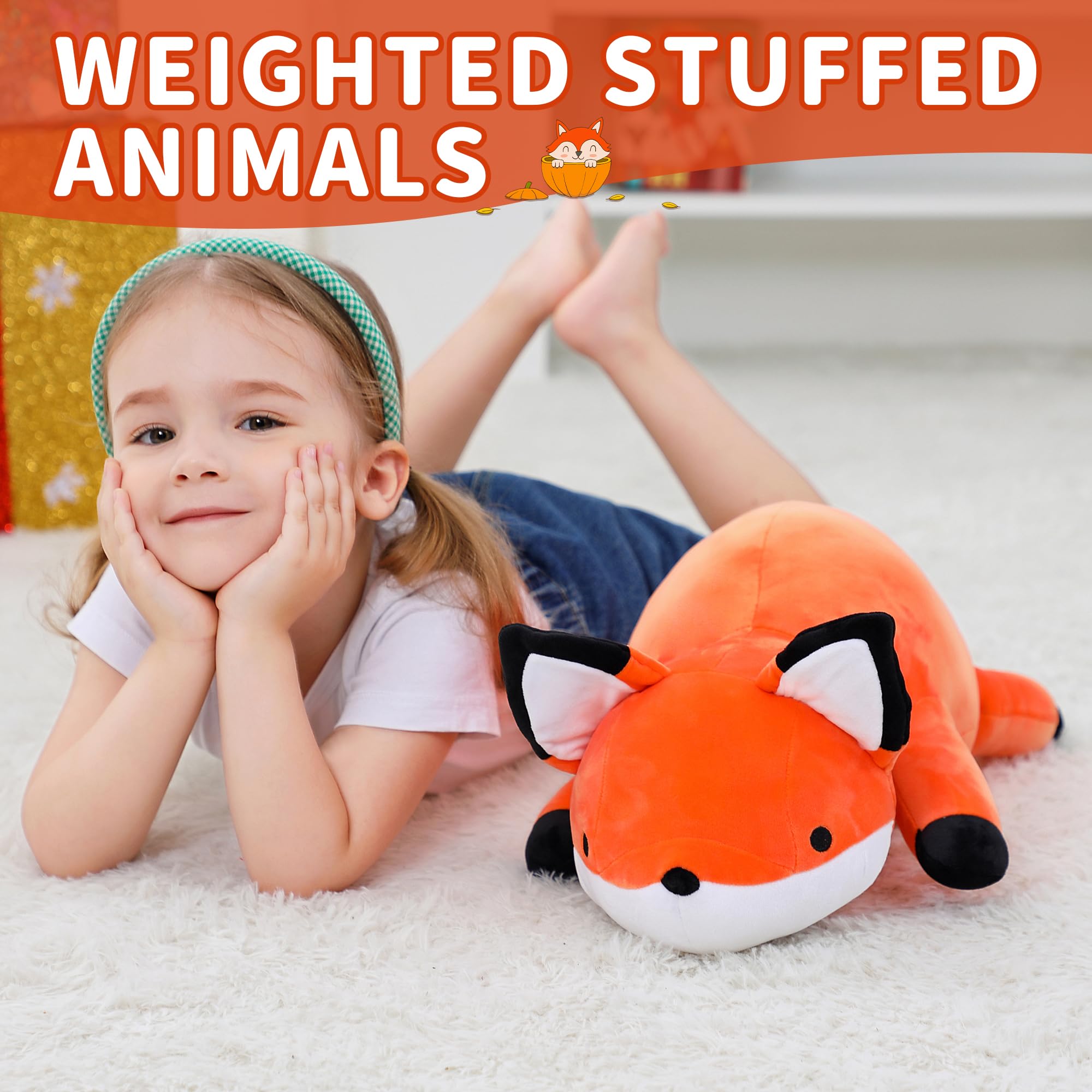 Snapklik.com : WeBingo Weighted Stuffed Animals, 24" Weighted Fox Plush ...