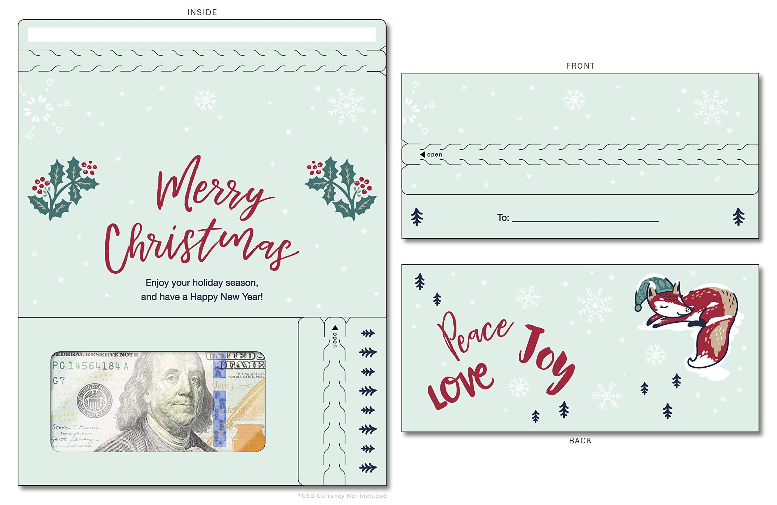 Cash Envelope Holiday Window