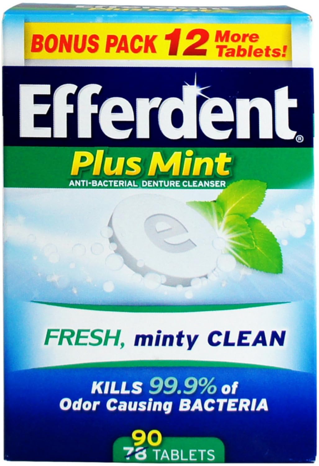 Amazon.com : Efferdent PM Overnight Anti-Bacterial Denture Cleanser ...