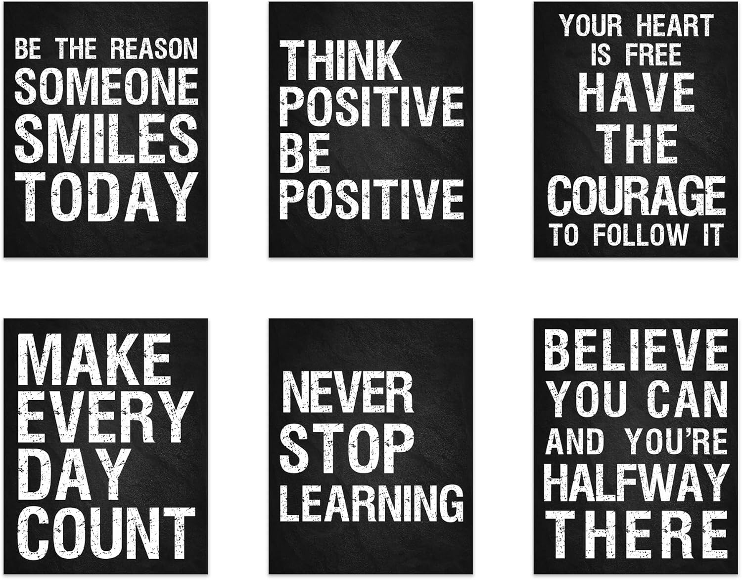 Amazon.com: L&O Goods Motivational Posters | Set Of 6 Inspirational ...