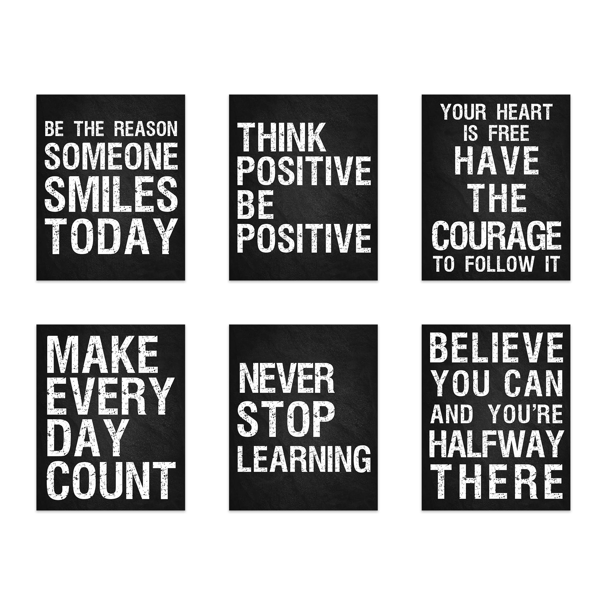 Amazon.com: L&O Goods Motivational Posters | Set Of 6 Inspirational ...