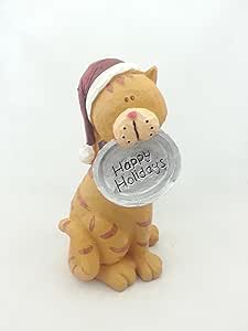 Amazon.com: TII Collections - 6-inch Resin Cat with Hat and Food Bowl ...