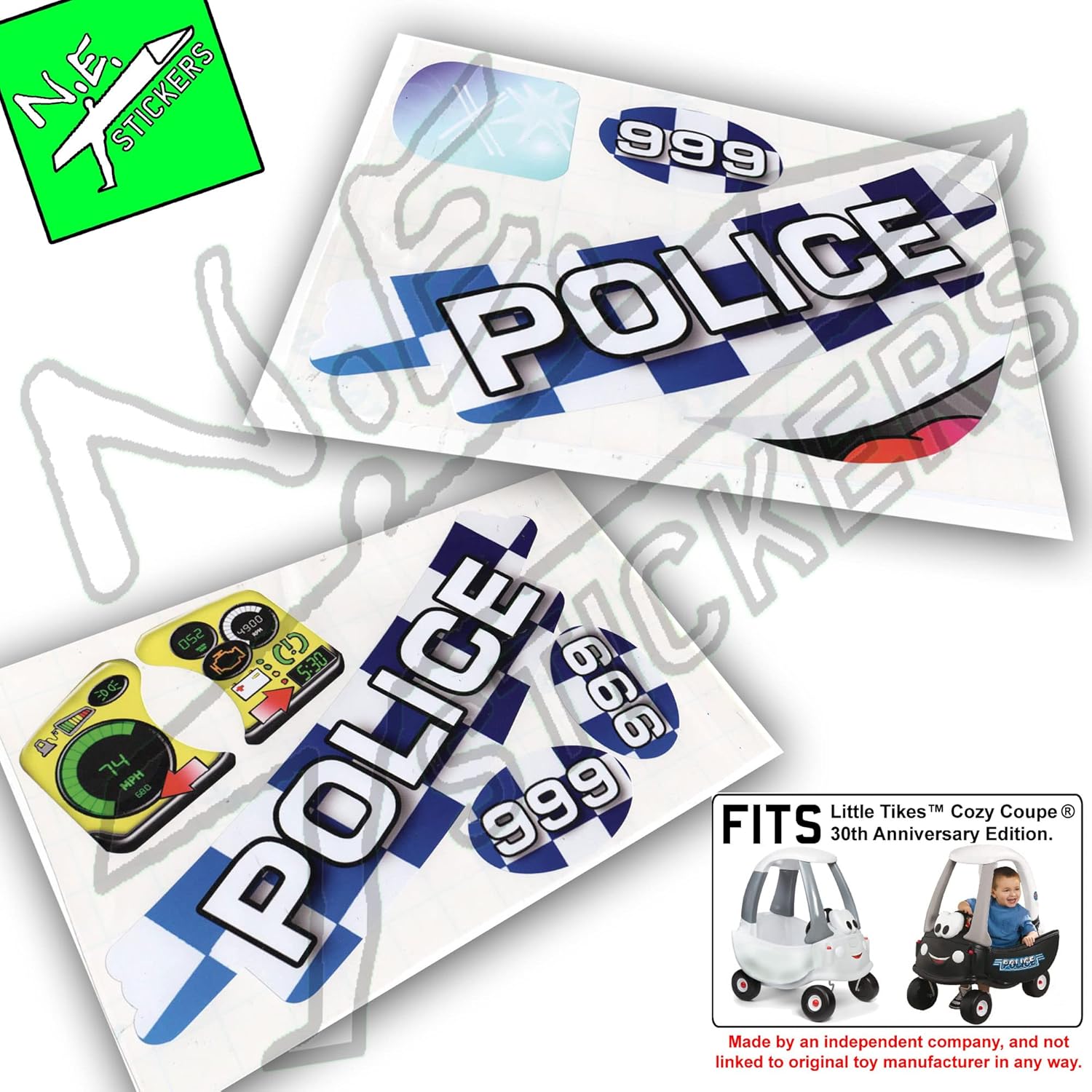 Amazon.com: Basic Replacement Police Sticker Set SIZED TO FIT 30th ...
