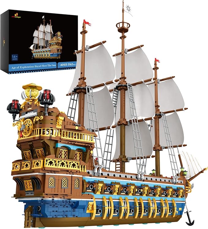 Amazon.com: JMBricklayer Pirate Ship Building Sets for Adults, Gorgeous ...