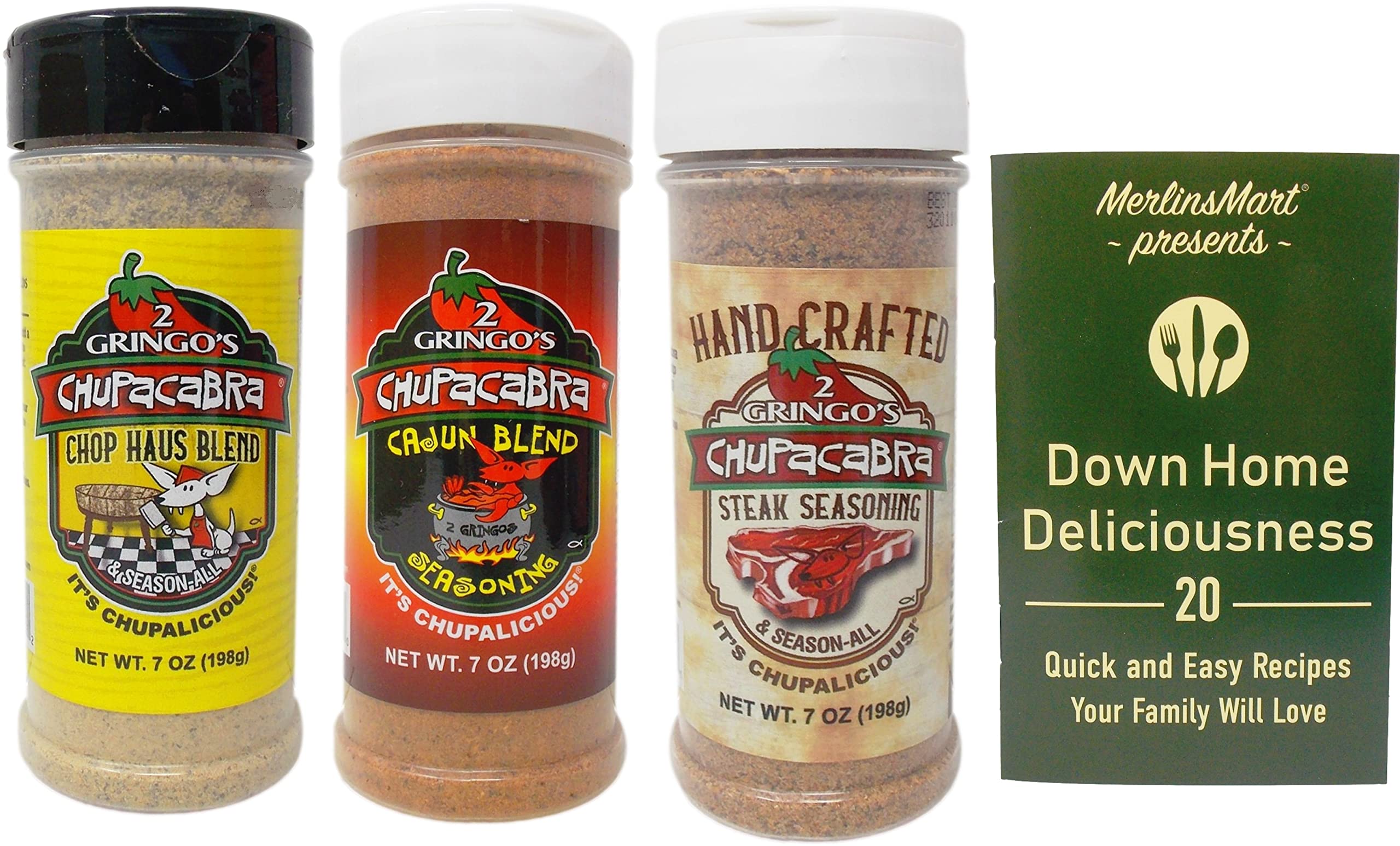 Amazon.com: 2 Gringo's Chupacabra Seasoning Rub 3 Flavor Variety - (1 ...