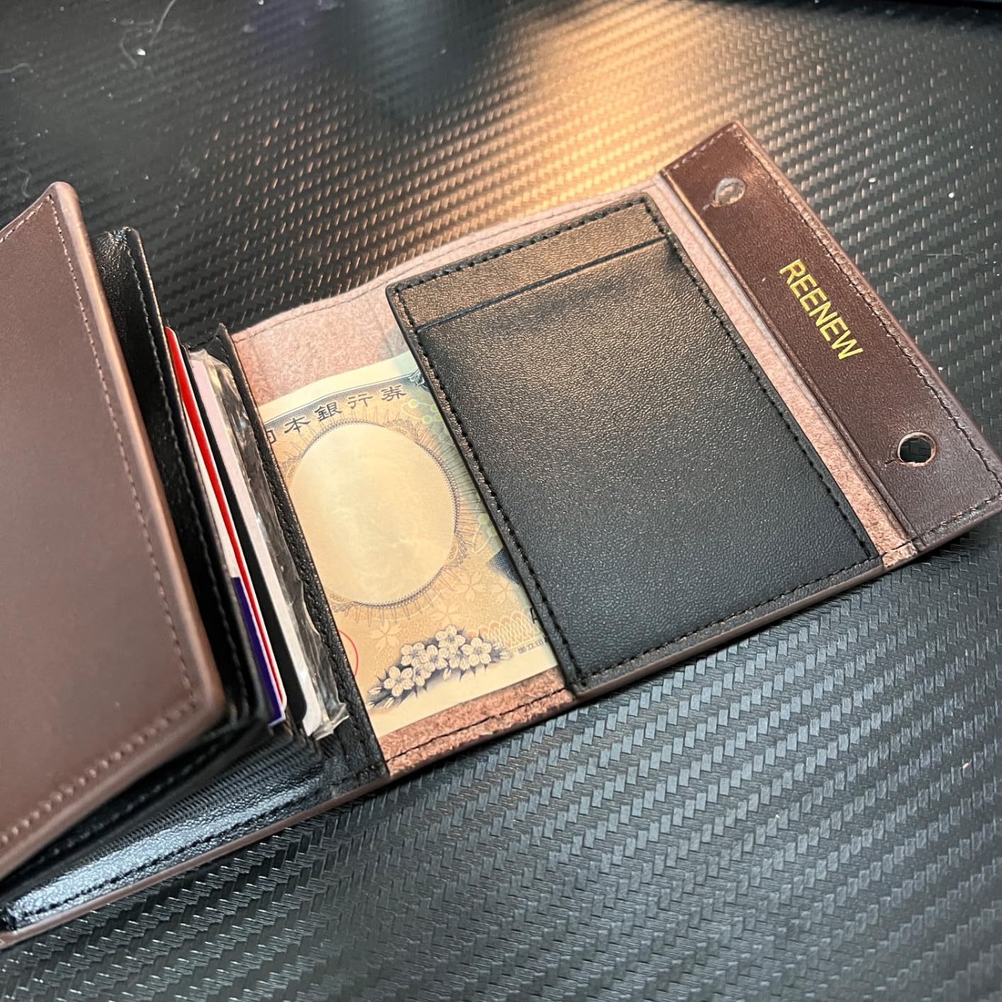 Amazon | [REENEW] 二つ折り財布 メンズ 2つ折り 栃木レザー プエブロ 牛革 大容量 ミニ財布 コンパクト箱型の小銭入れ 小さい財布 二つ折り 箱状です L字 レディース ...