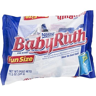 Amazon.com : Nestle Baby Ruth Fun Size Bag 11.5 oz (Pack of 12) : Candy ...