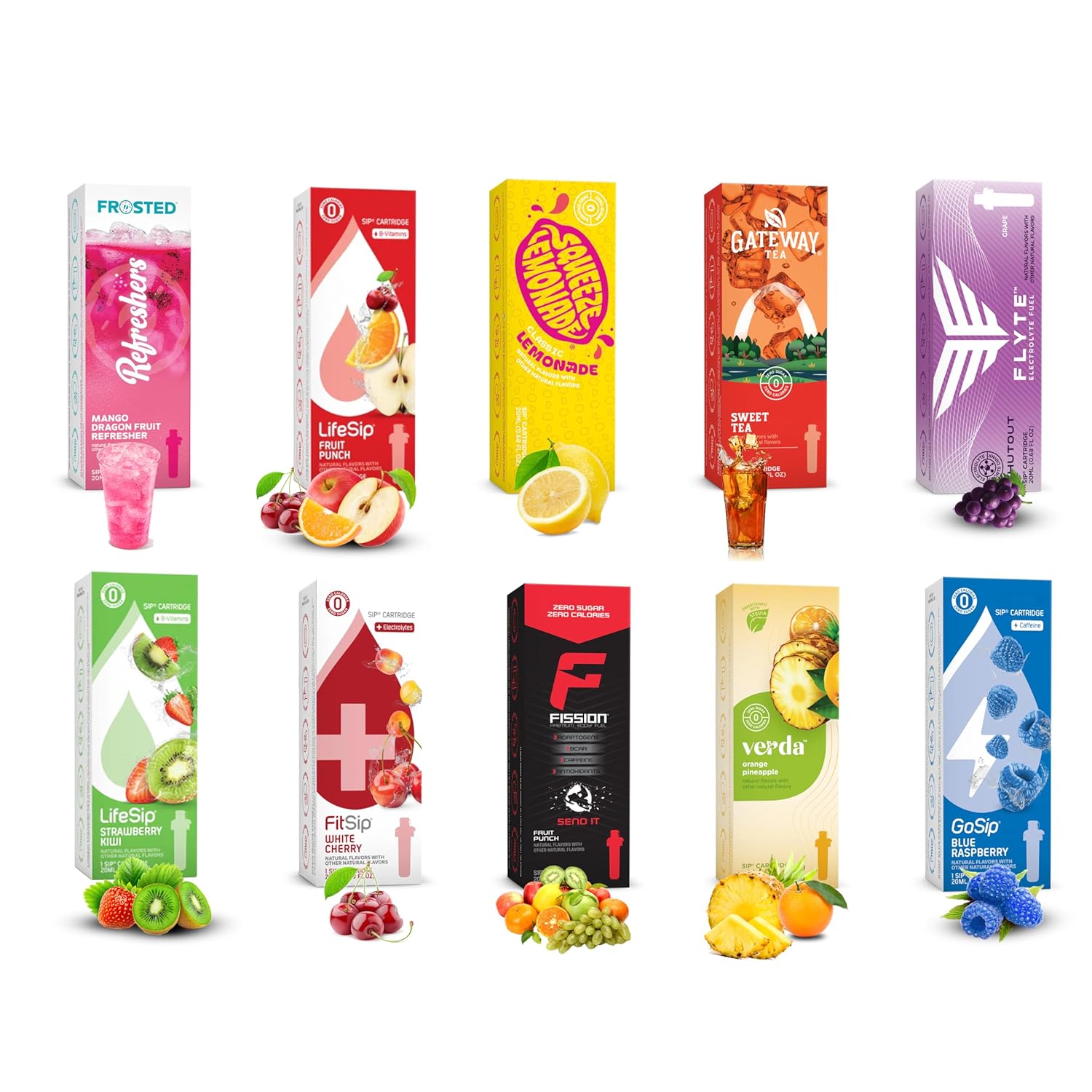 Amazon.com: NEW FLAVORS Water Flavors Cartridges 10 Variety Pack (Life ...