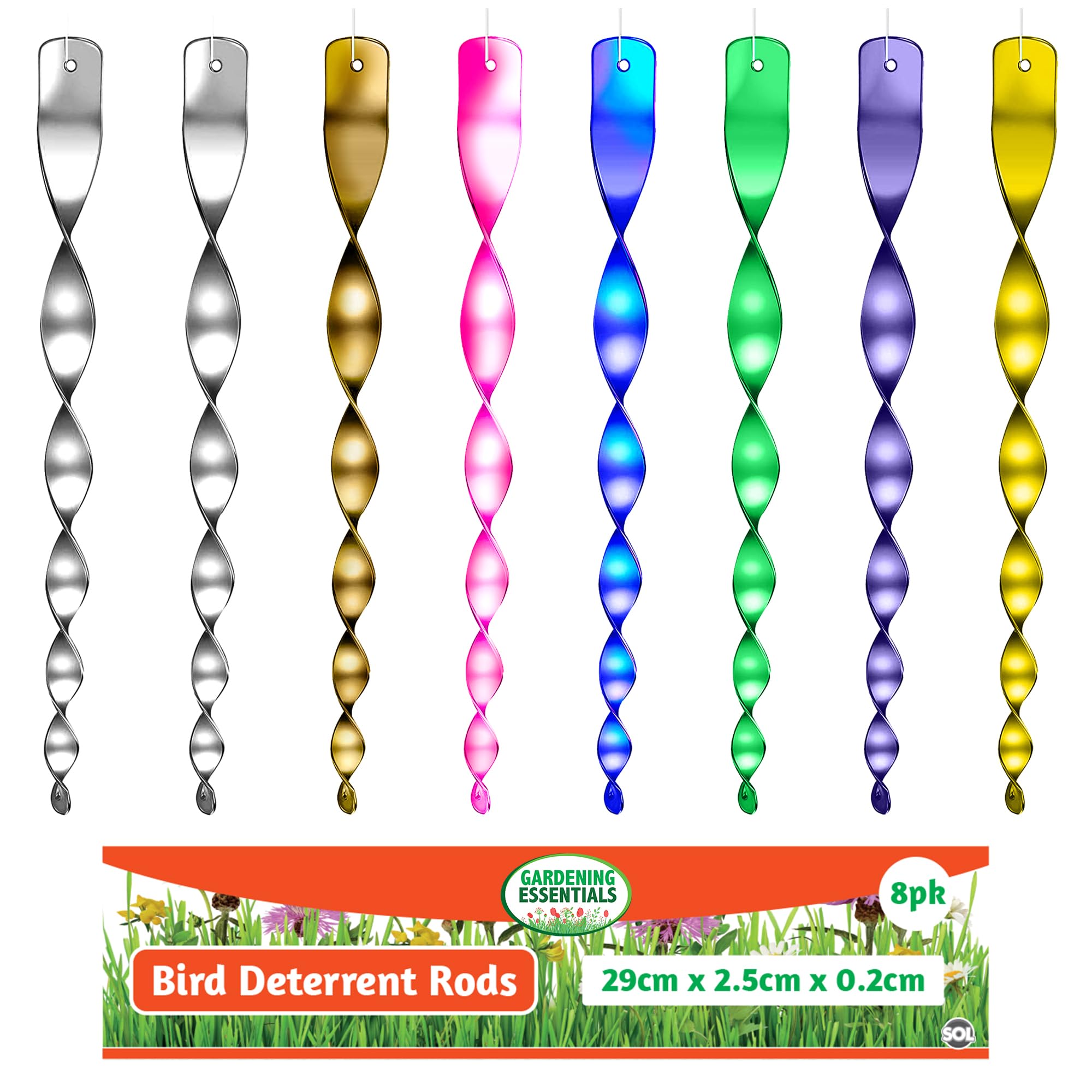 8pk Bird Deterrent Rod | Humane Bird Scarers, Deter Small & Larger ...