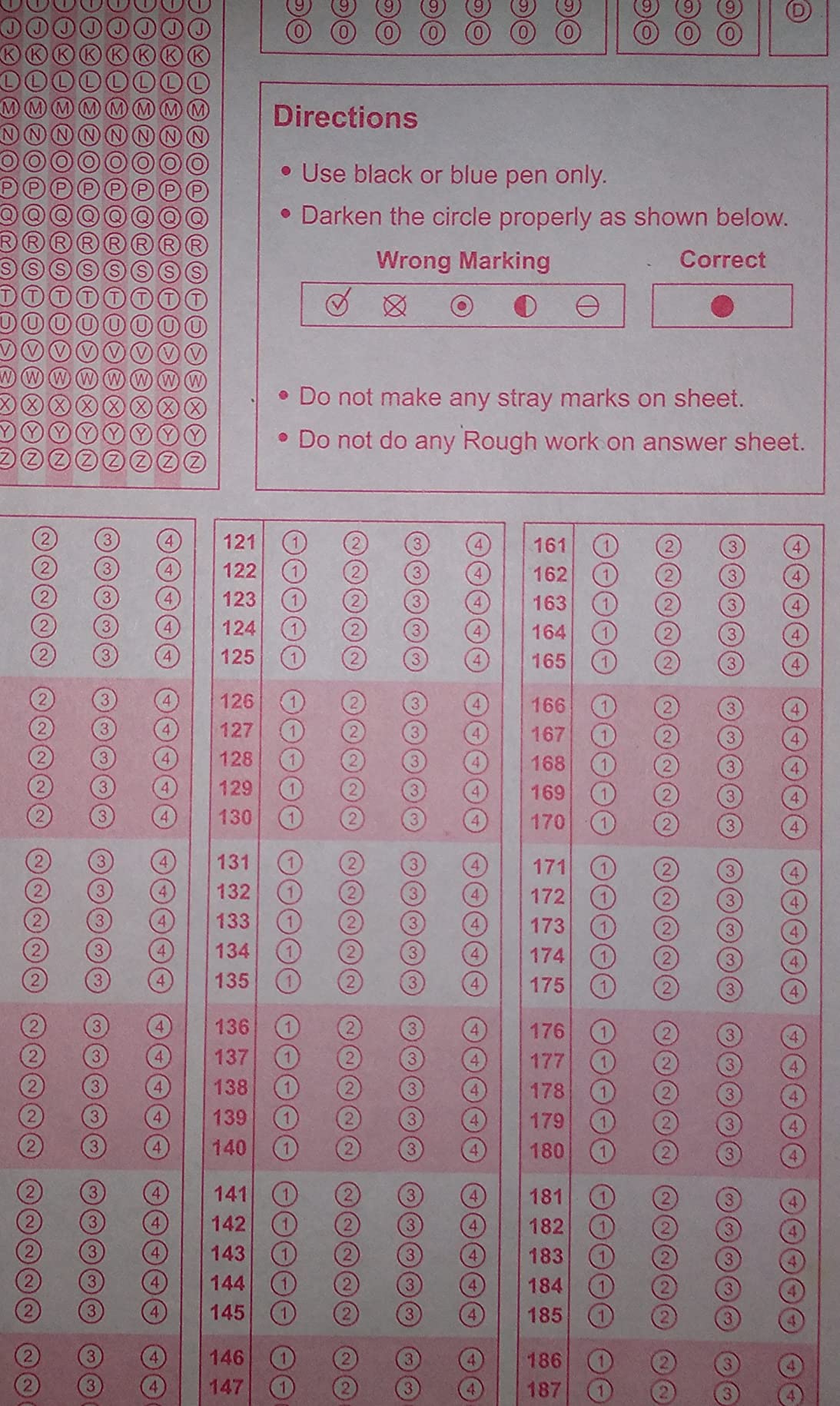 Bungbee OMR Sheets for Practice 200 MCQs - 100 Sheets Spiral Notebook ...