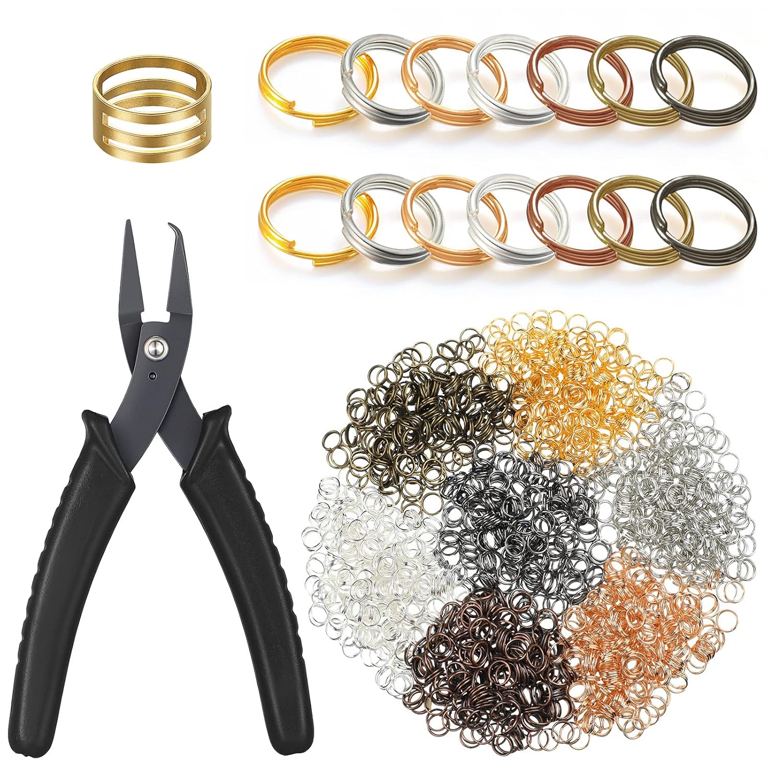 1402 Pieces Split Jump Rings Set, Double Closed Jump Ring Multicolor ...