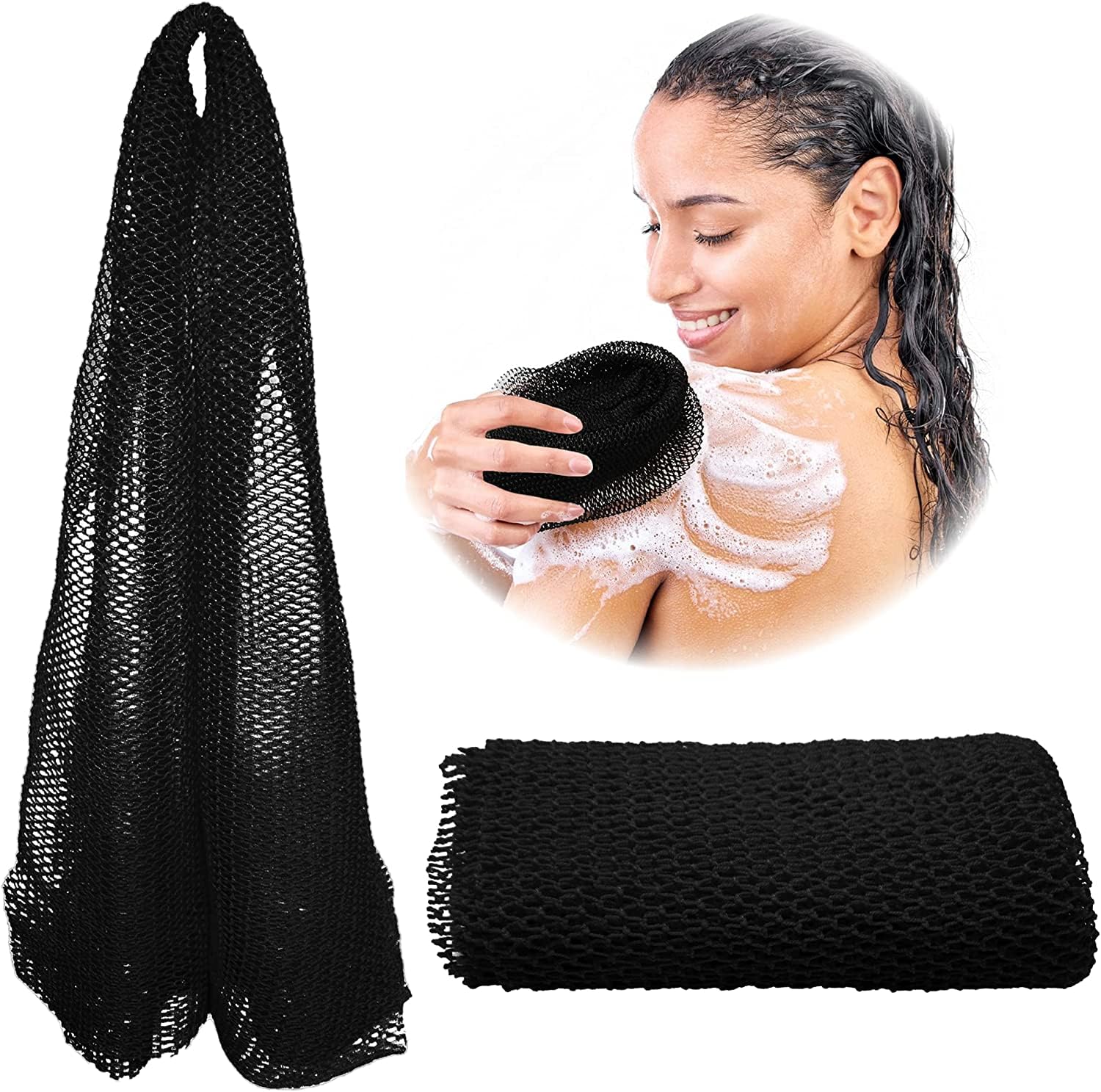 HOYECL African Net Long Bath Net Sponge, Body Exfoliating Long Net ...