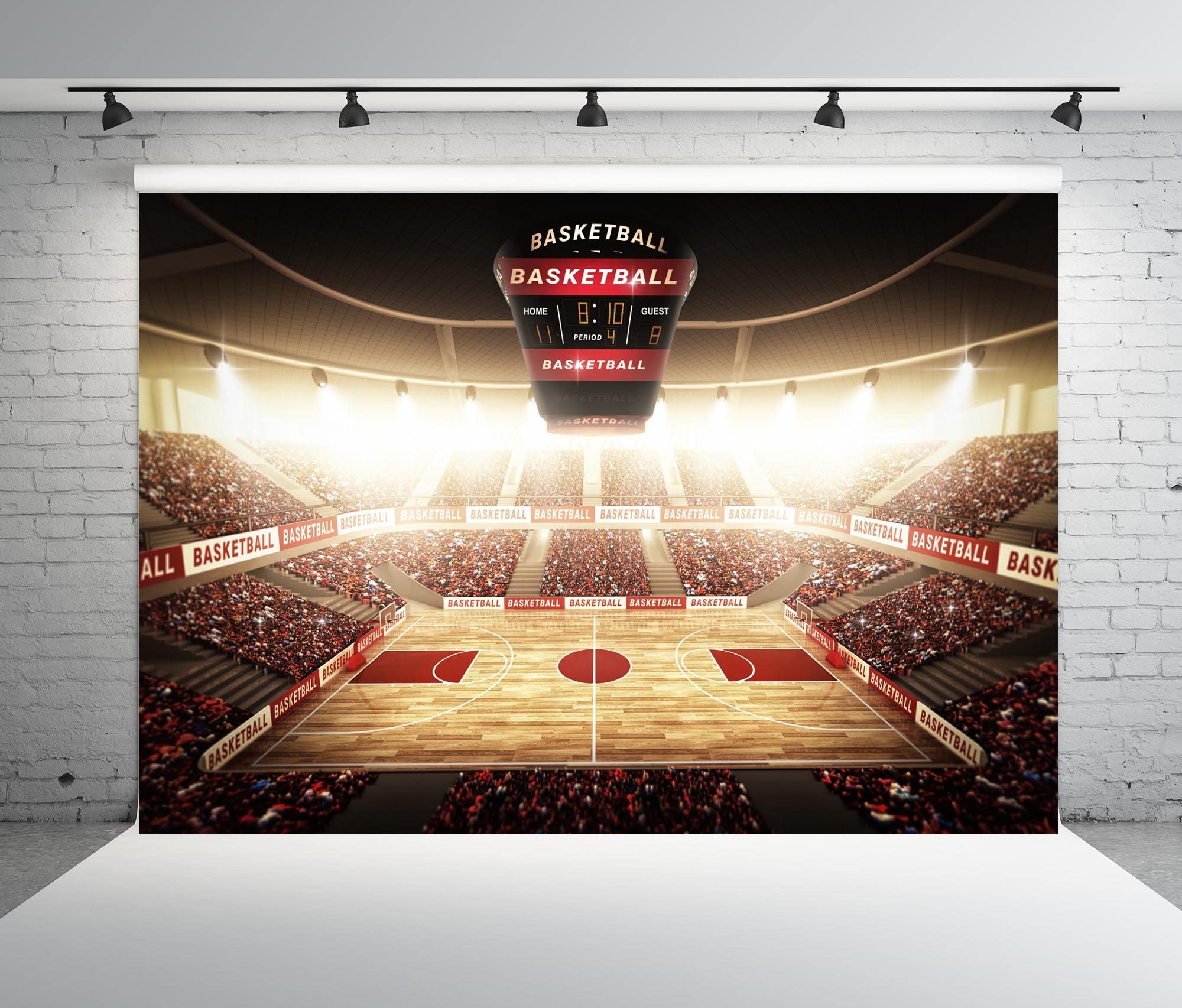 Amazon.com : BELECO Basketball Court Backdrop 7x5ft Fabric Basketball ...