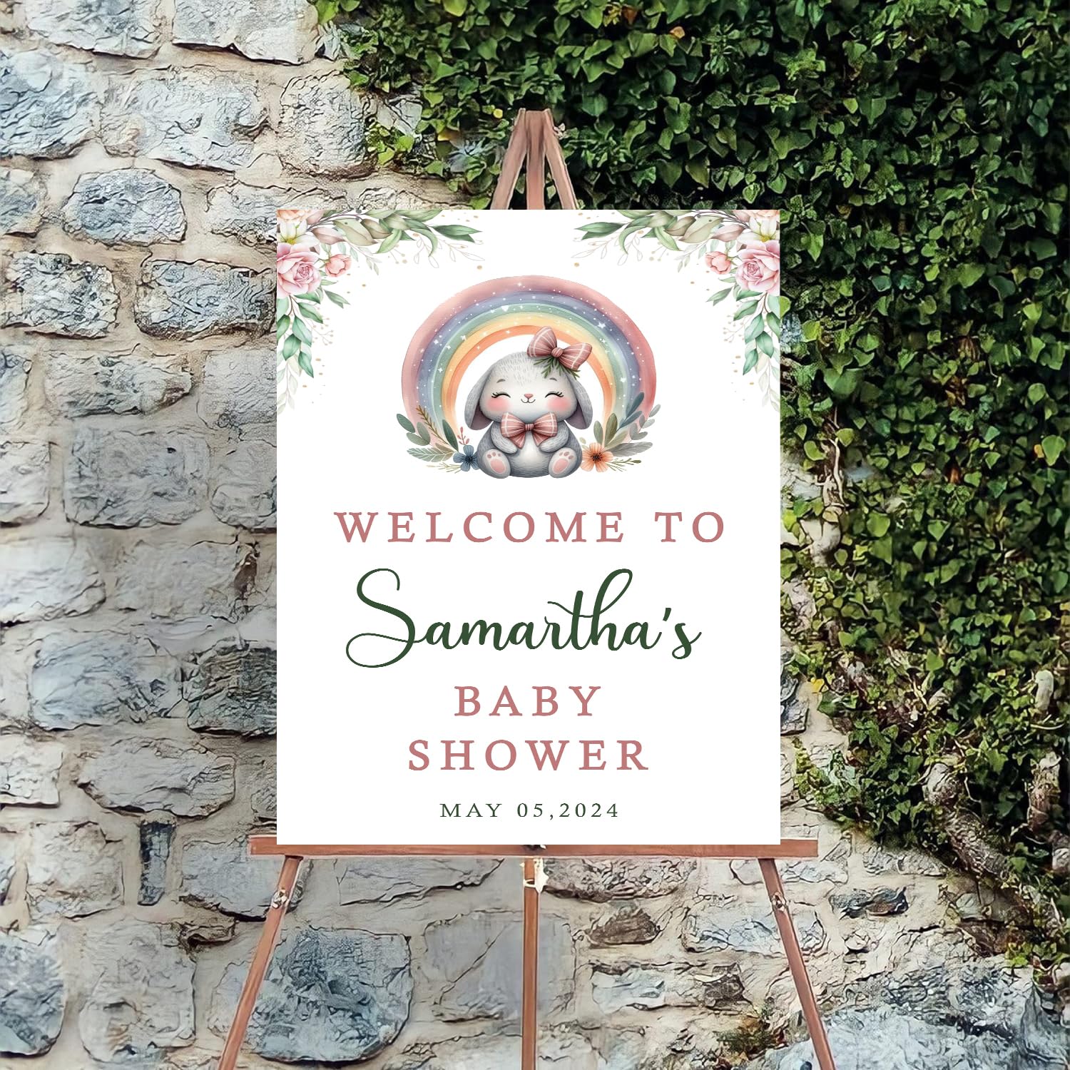 Buy Theme My Party Personalised Baby Shower Welcome Sign Board I ...